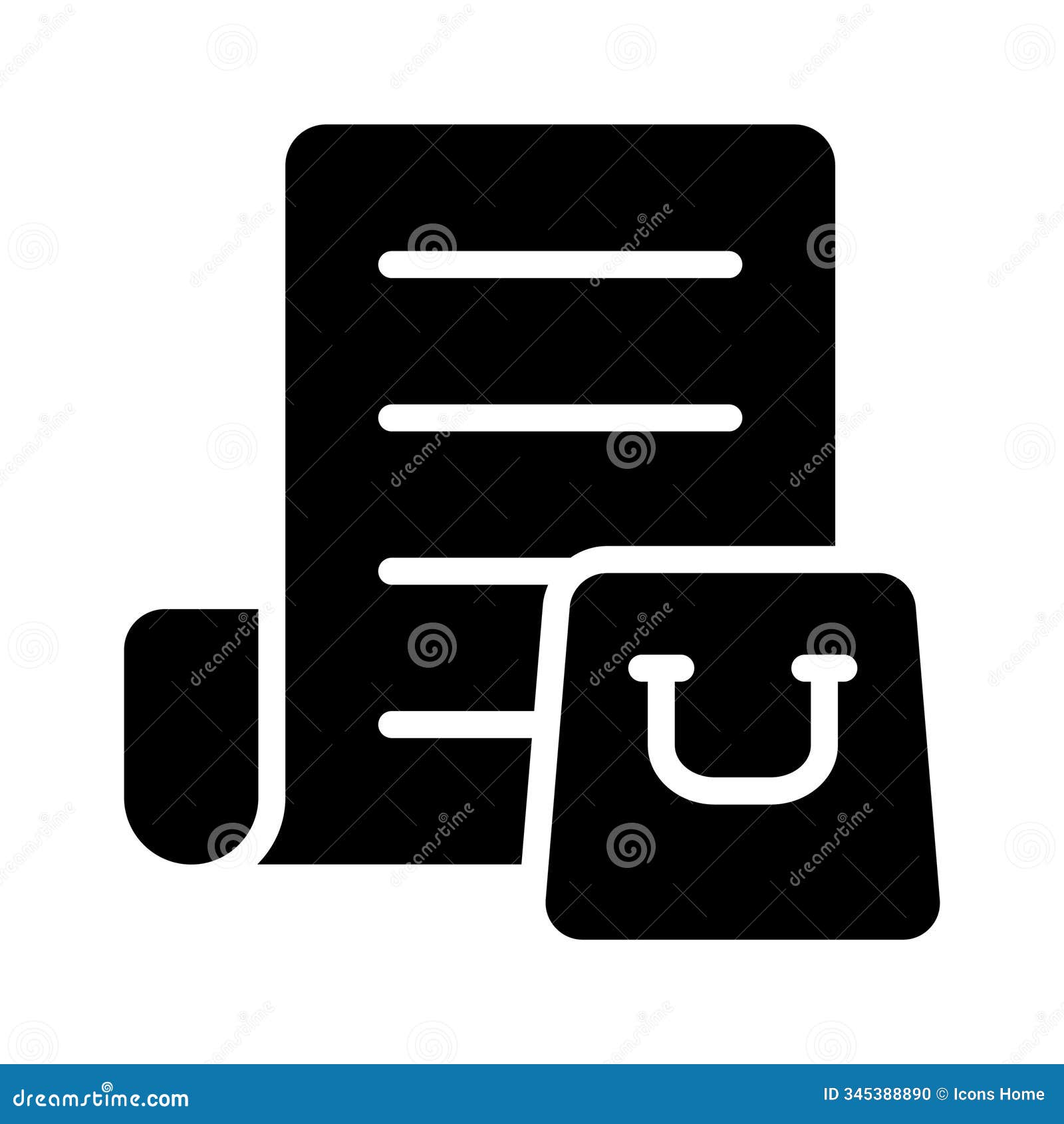 Icon Representing a List of Shopping Items Stock Illustration ...