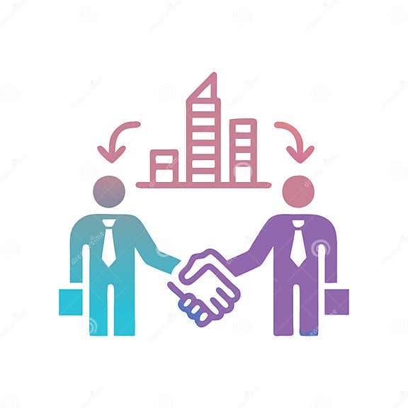 Business Merger Icon stock vector. Illustration of intelligence - 352796174