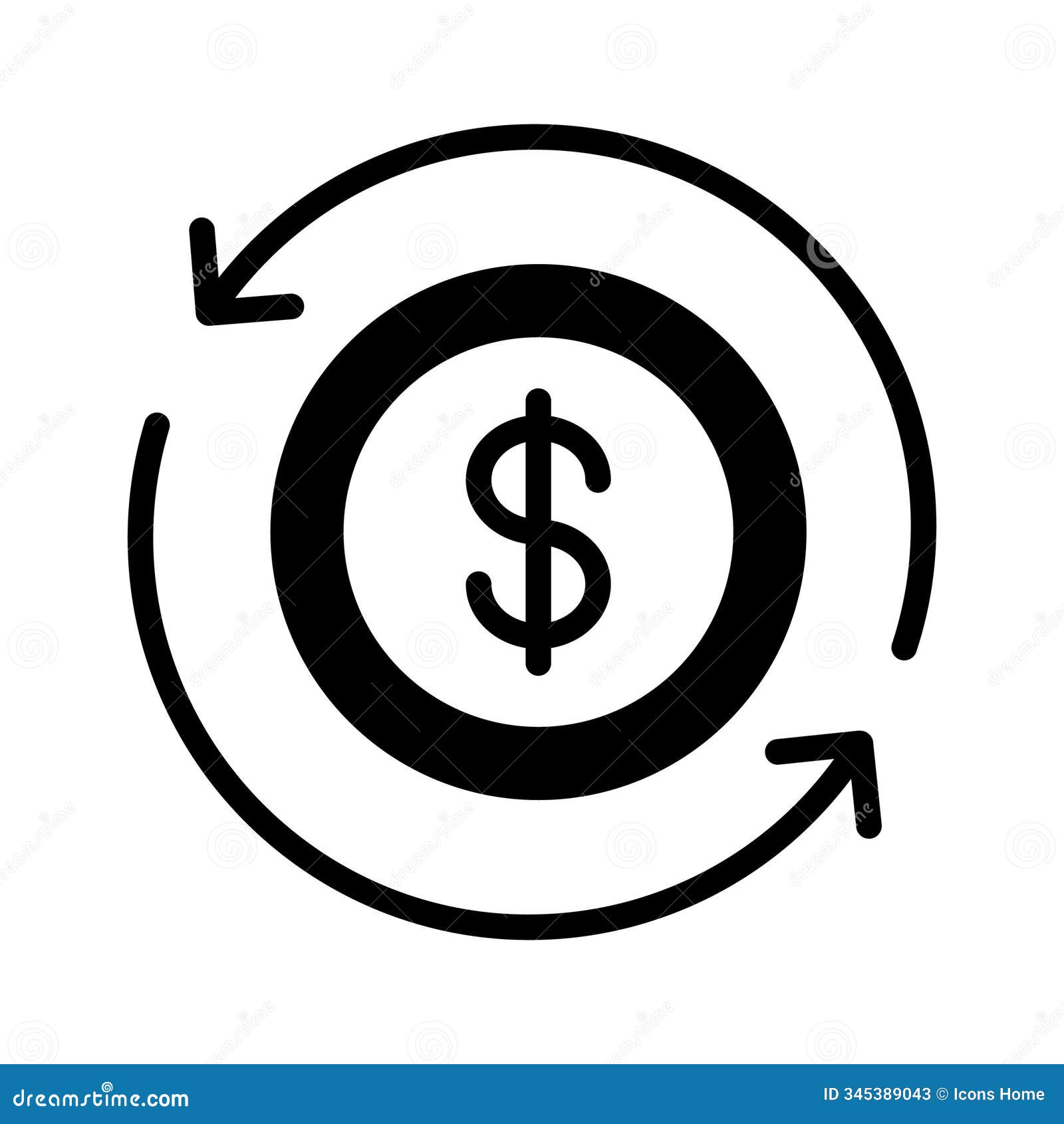 Icon Representing a Refund or Return of Money Stock Illustration ...