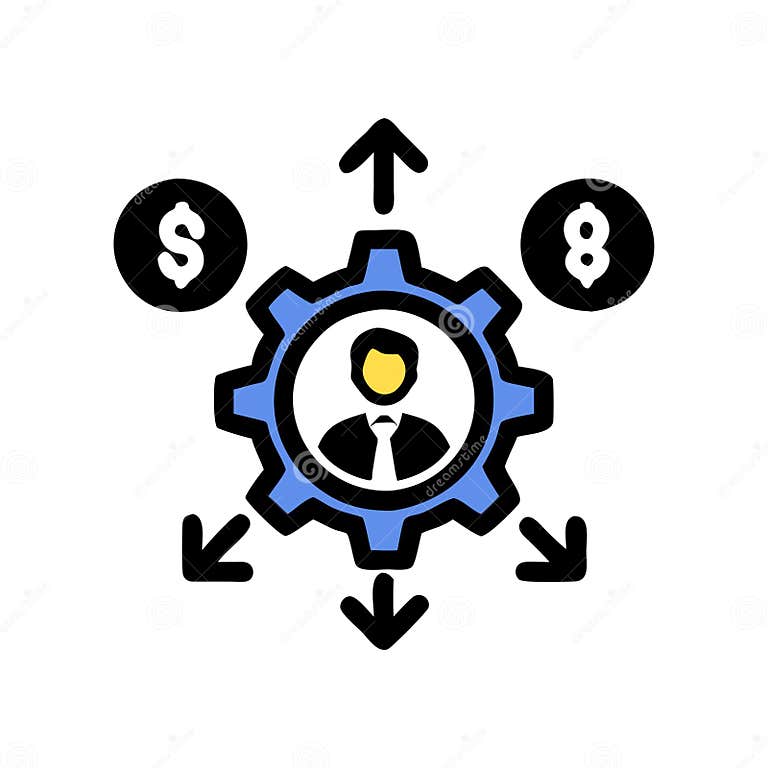 Business Resource Allocation Icon Stock Vector - Illustration of motivation, development: 352796645