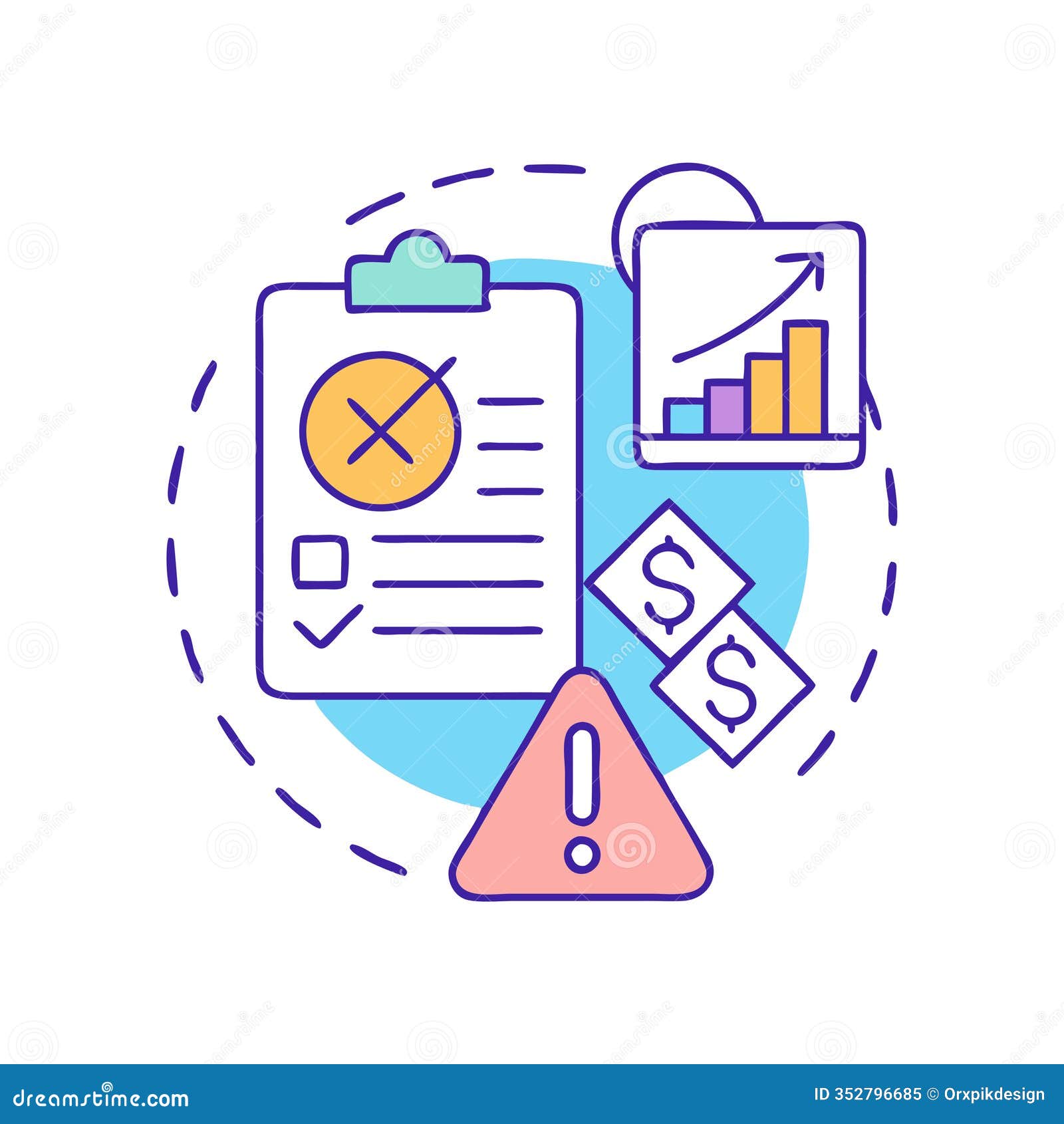 Business Risk Assessment Icon Stock Vector - Illustration of concept ...