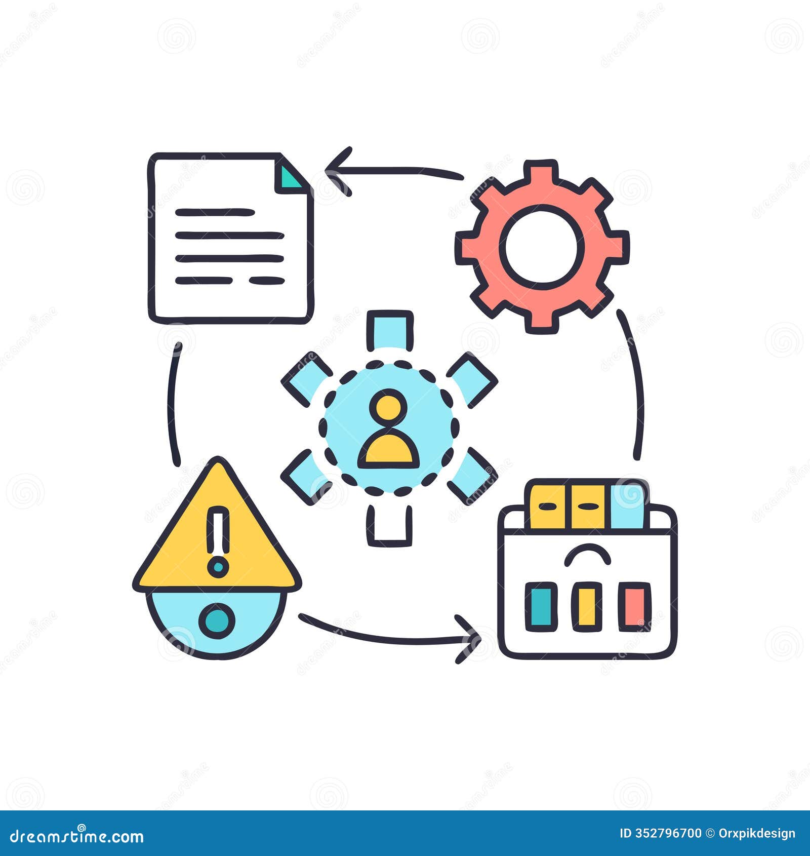 Business Risk Management Framework Icon Stock Vector - Illustration of ...