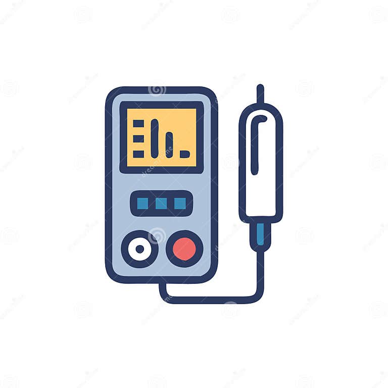 Temperature Data Logger Icon Stock Illustration - Illustration of iron ...
