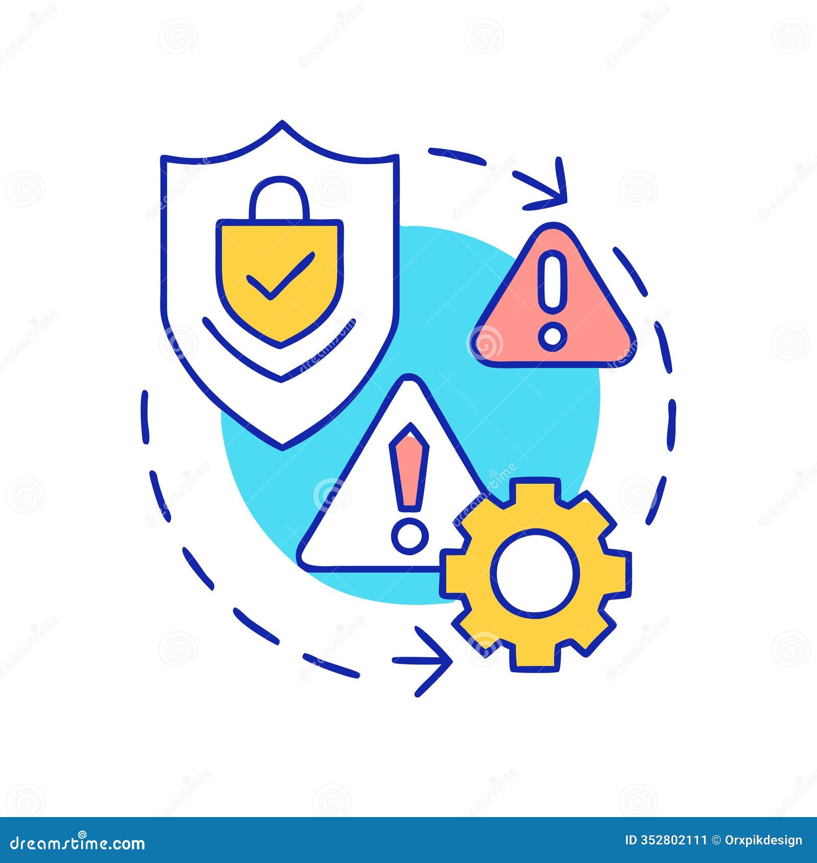 Risk Mitigation Process System Procedure Workflow Diagram Royalty-Free ...