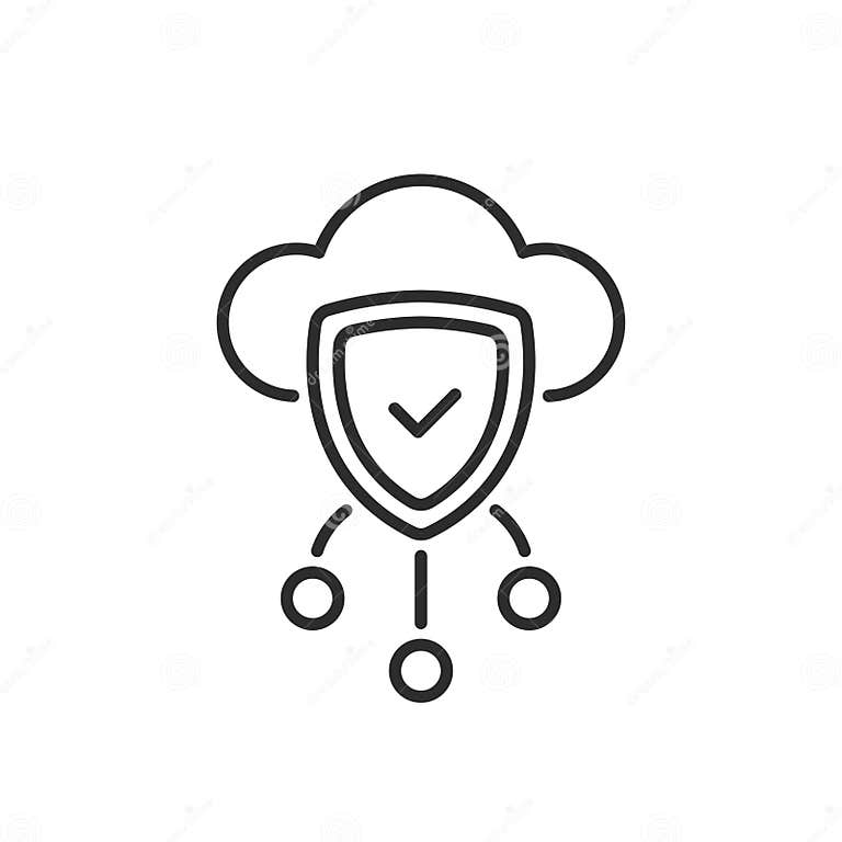 This Icon Represents Data Analysis and Cloud Security with Elements of ...