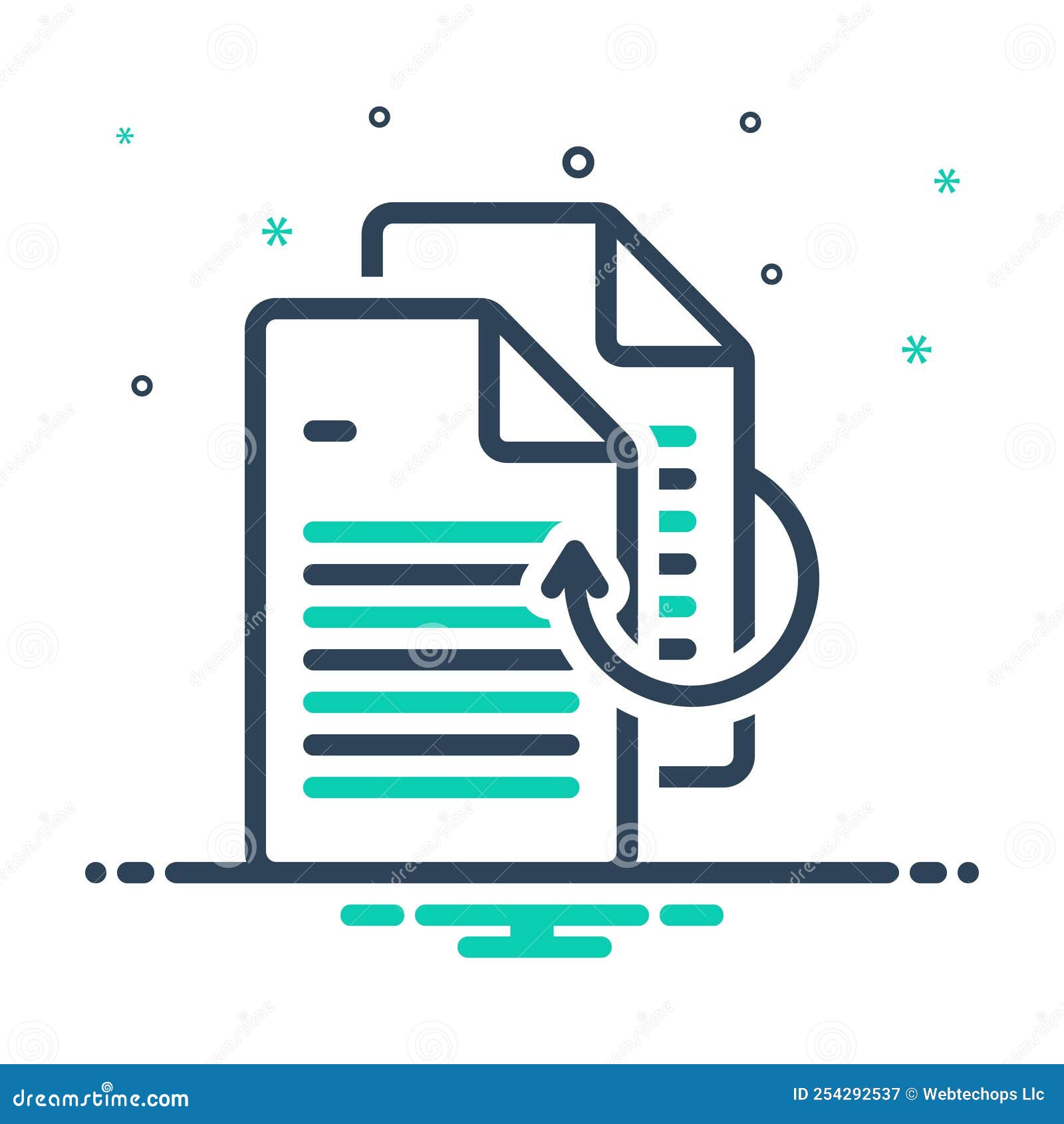 Mix Icon for Reprint, File and Document Stock Vector - Illustration of ...