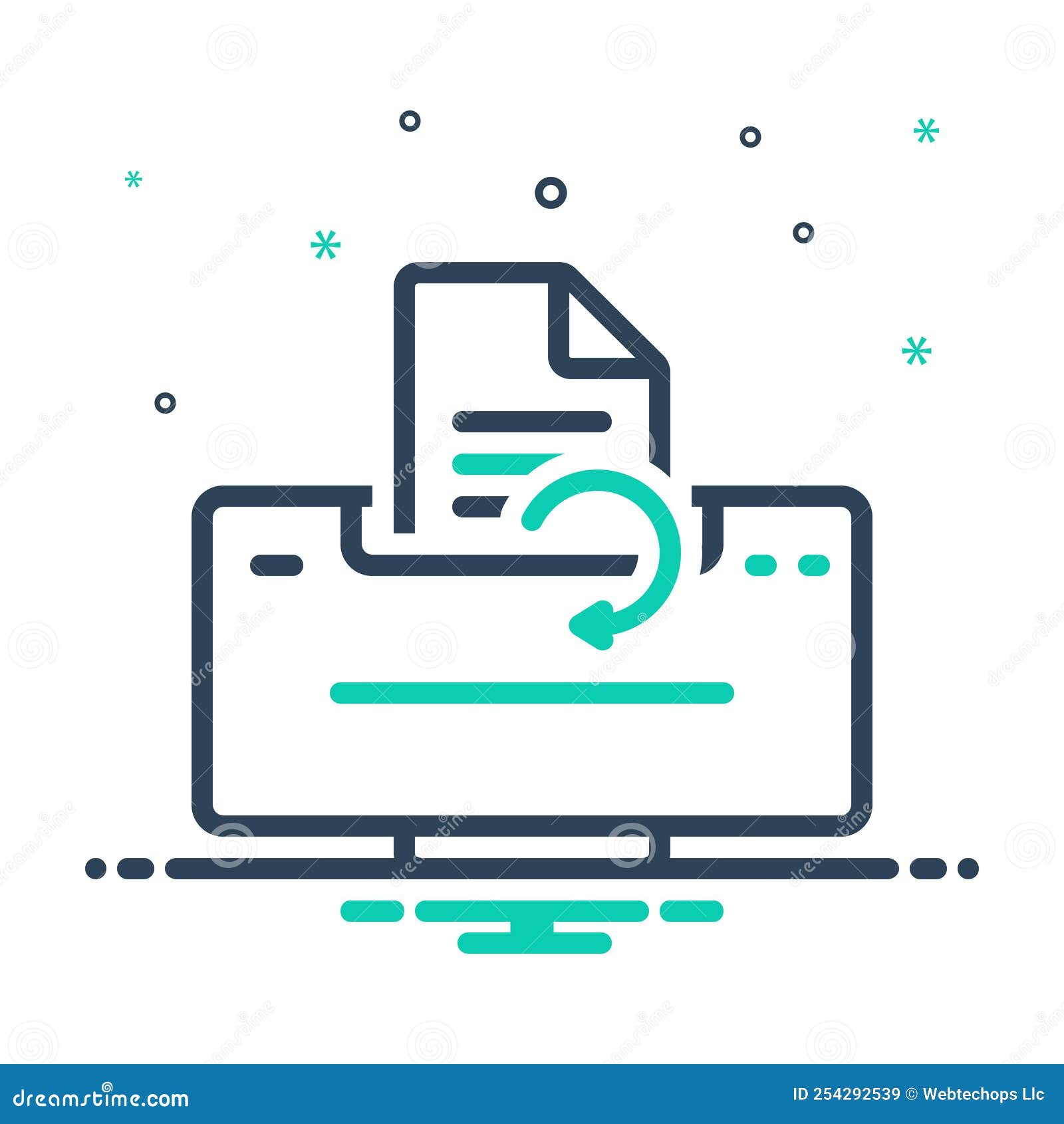 Mix Icon for Reprint, Refresh and Print Stock Illustration ...