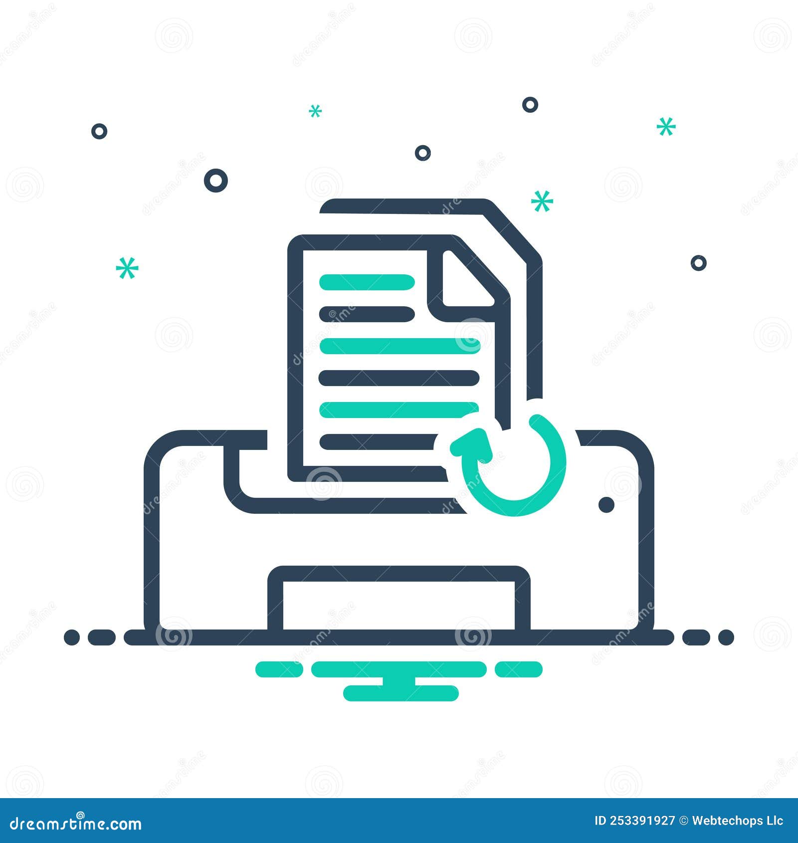 Mix Icon for Reprint, Reimression and Print Stock Illustration ...