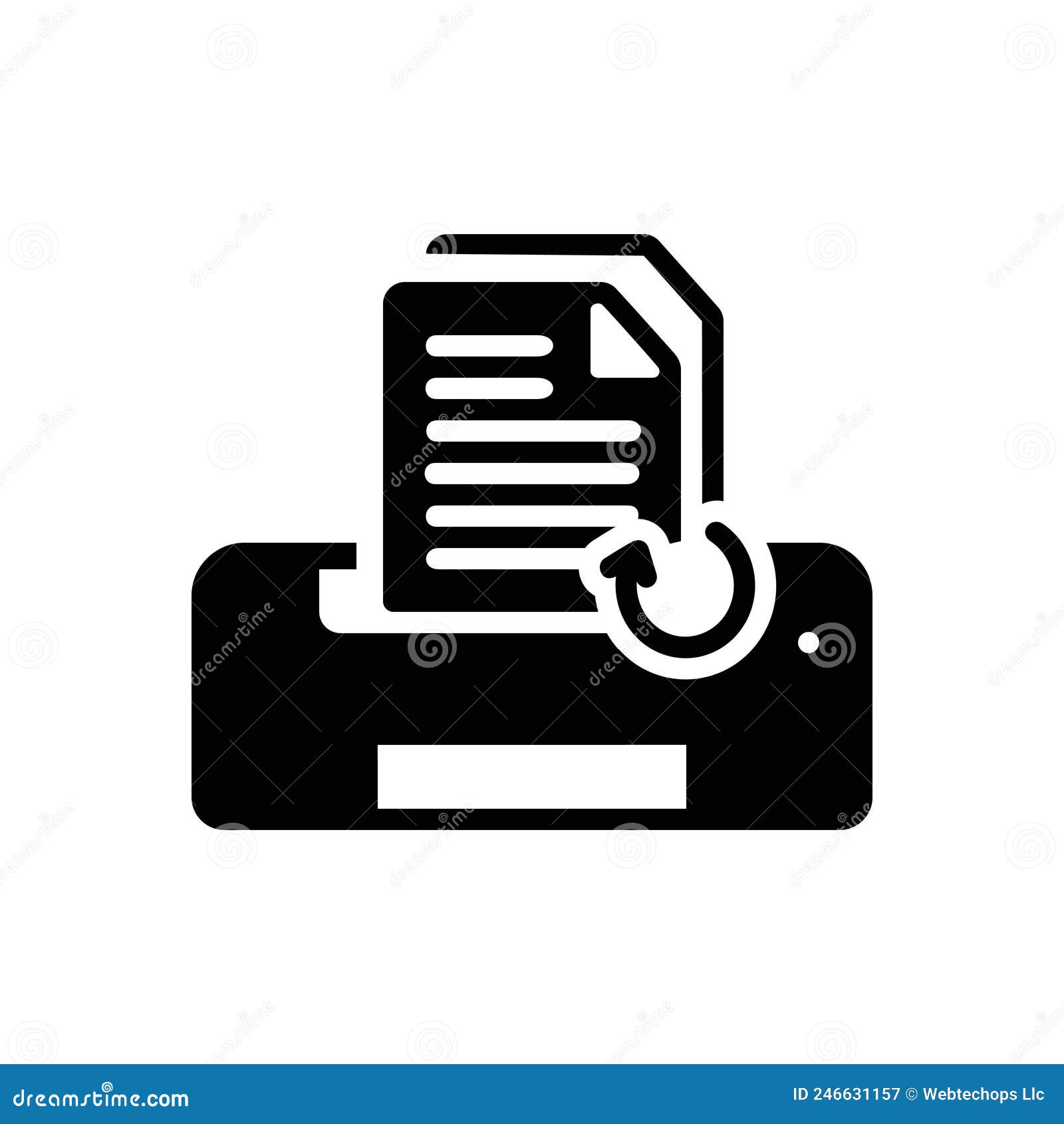 Black Solid Icon for Reprint, Reimression and Print Stock Vector ...