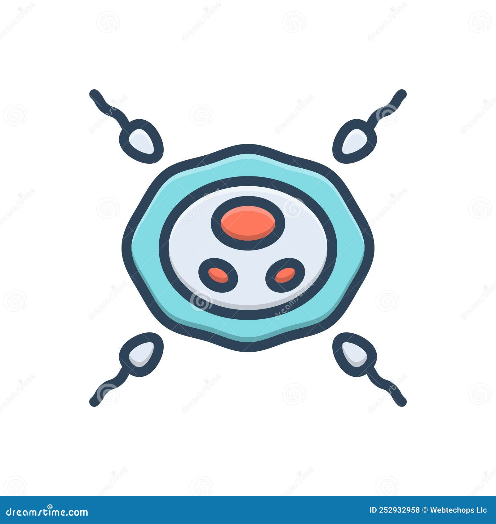 Color Illustration Icon for Reproduce, Sperm and Reproduction Stock ...