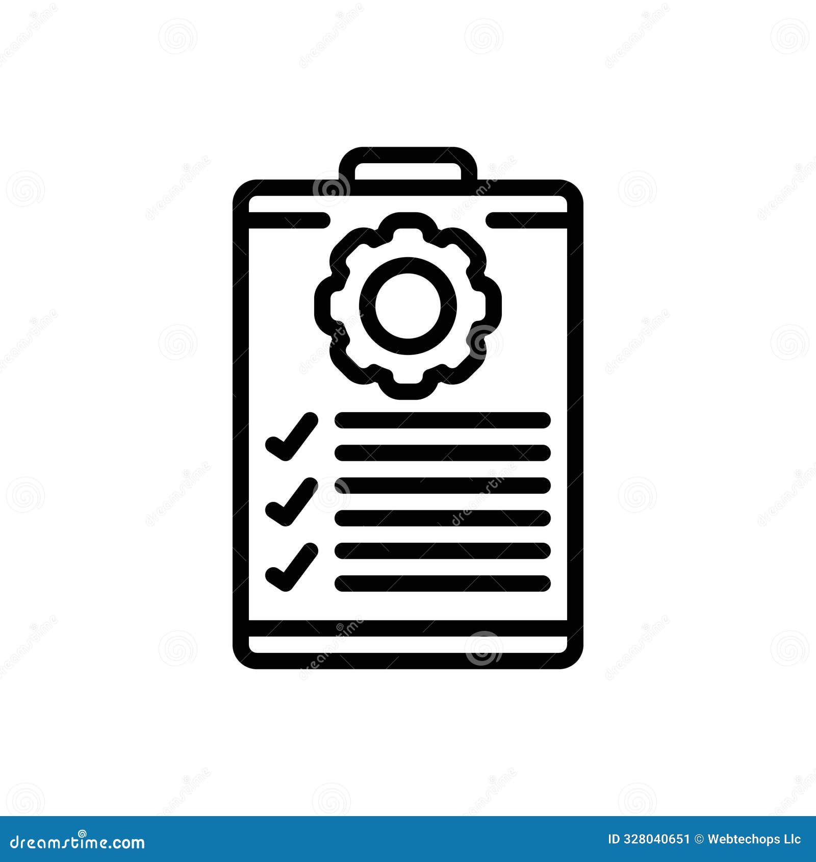 Black Line Icon for Requirement, Demand and Rule Stock Illustration ...