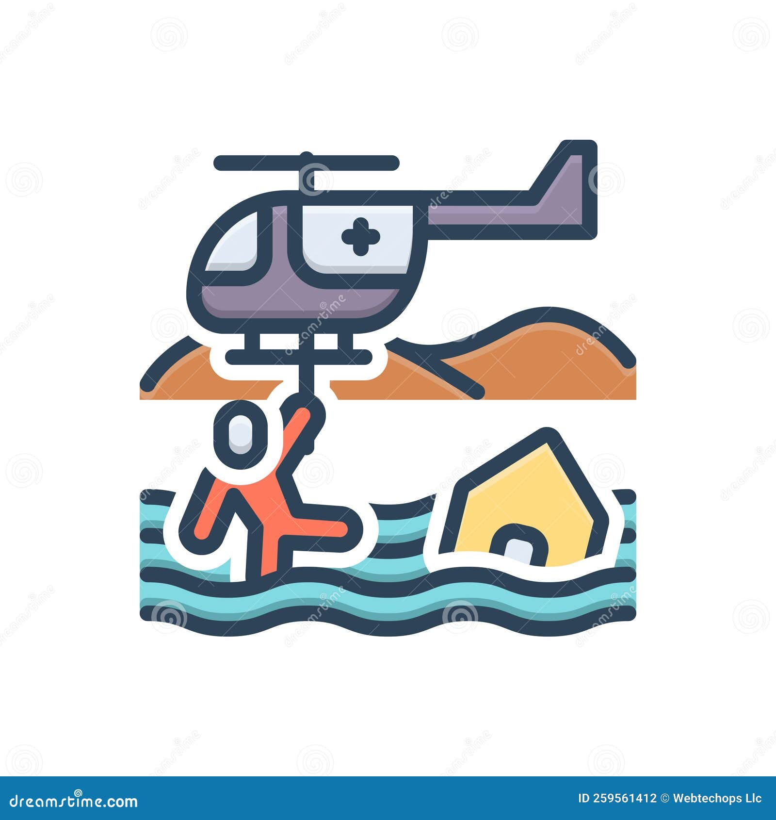 Color Illustration Icon for Rescue, Save and Emergency Stock Vector ...