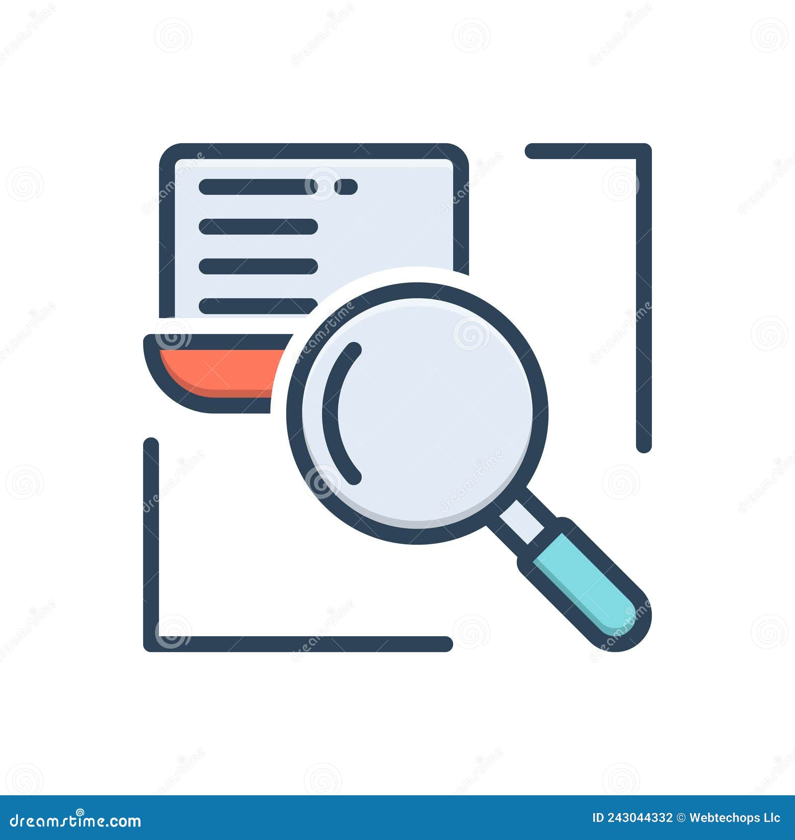 Color Illustration Icon for Research, Investigation and Inquiry Stock ...