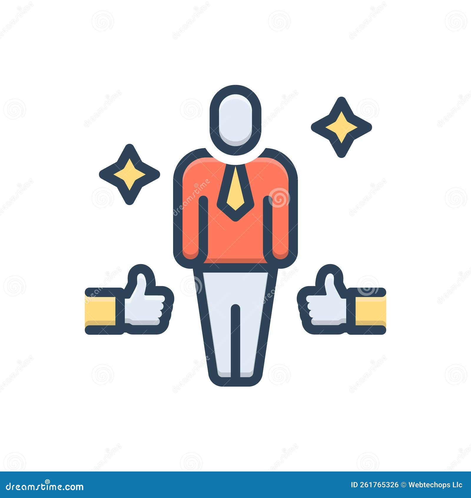 Color Illustration Icon for Respectively, Appropriately and Properly ...