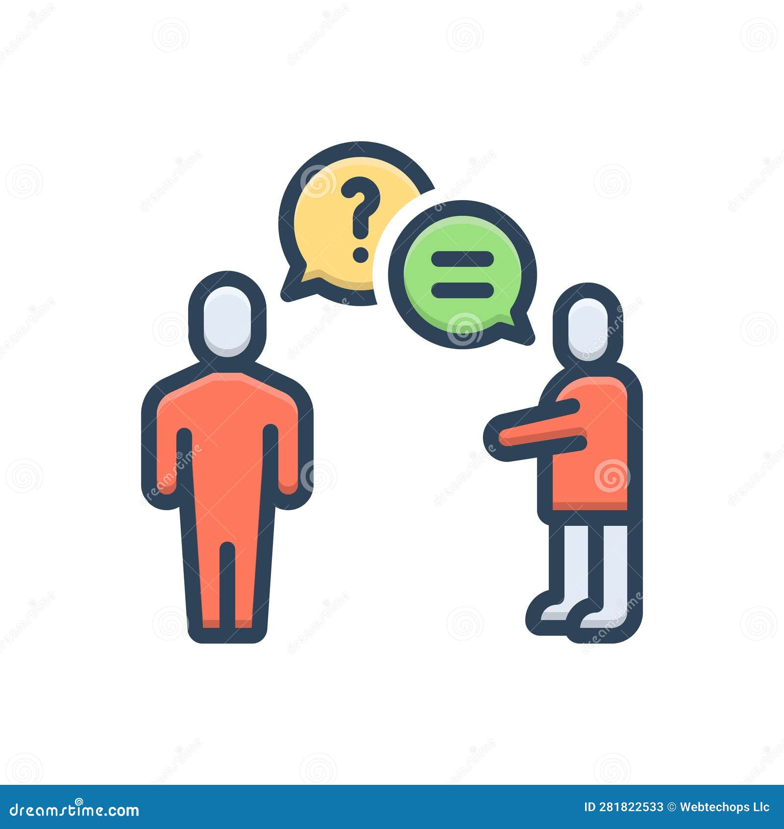 Color Illustration Icon for Responding, Response and Answer Stock ...