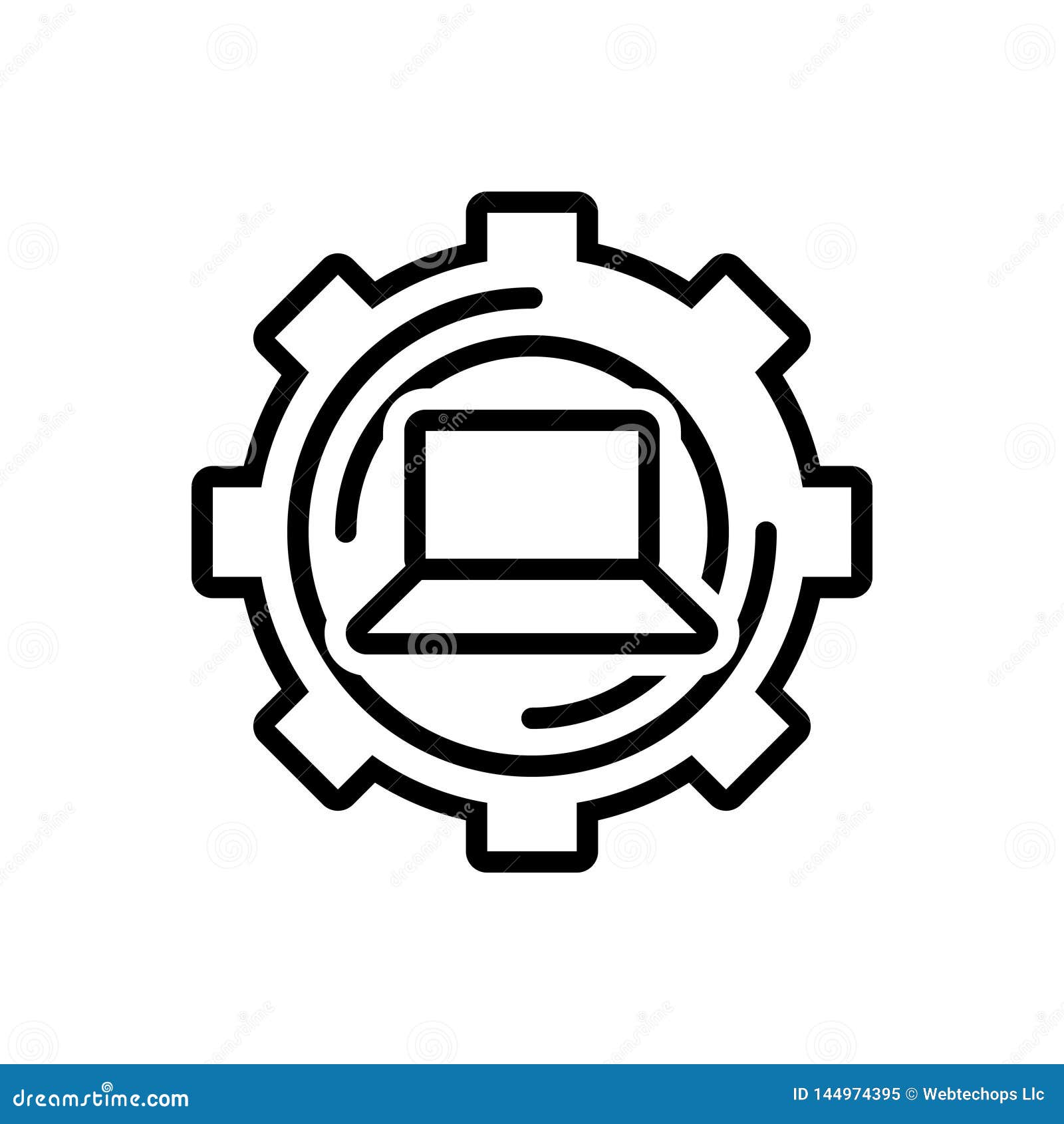 Black Line Icon for Restore, Return and Reset Stock Vector ...