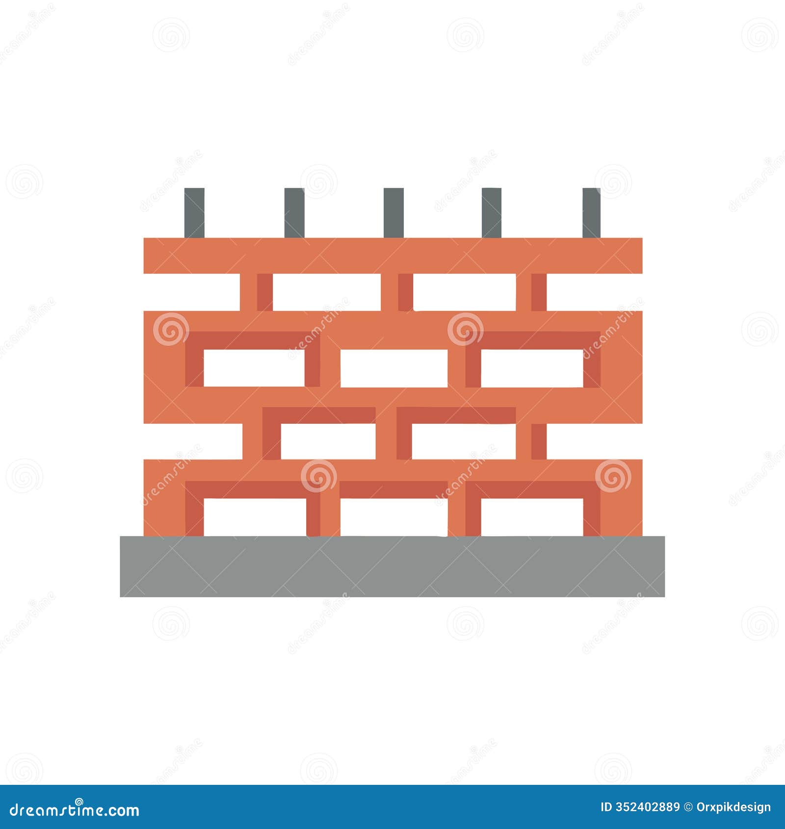 Icon of Retaining Wall for Structural Integrity Stock Illustration ...