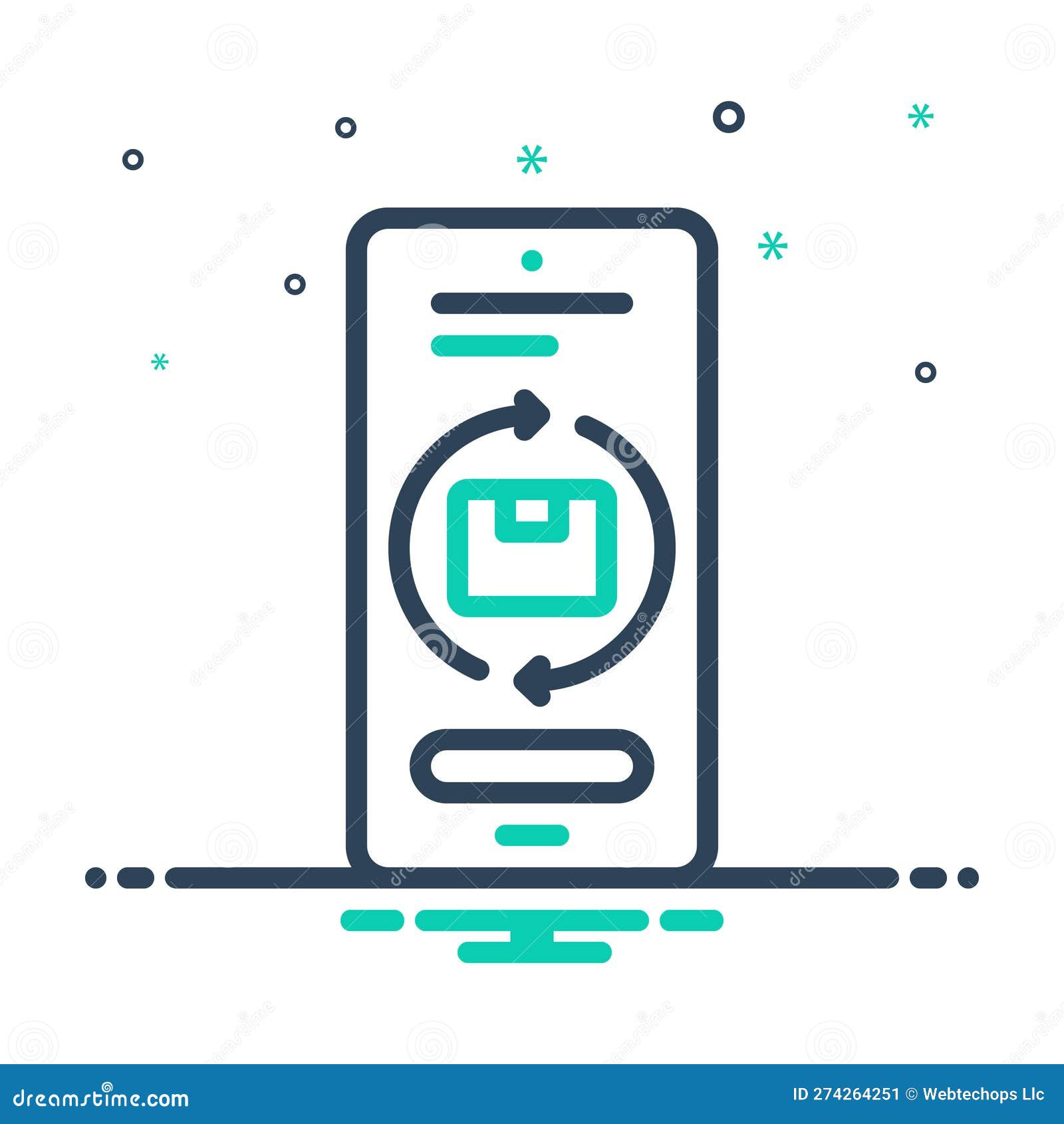 Mix Icon for Returned, Exchanged and Arrive Stock Illustration ...