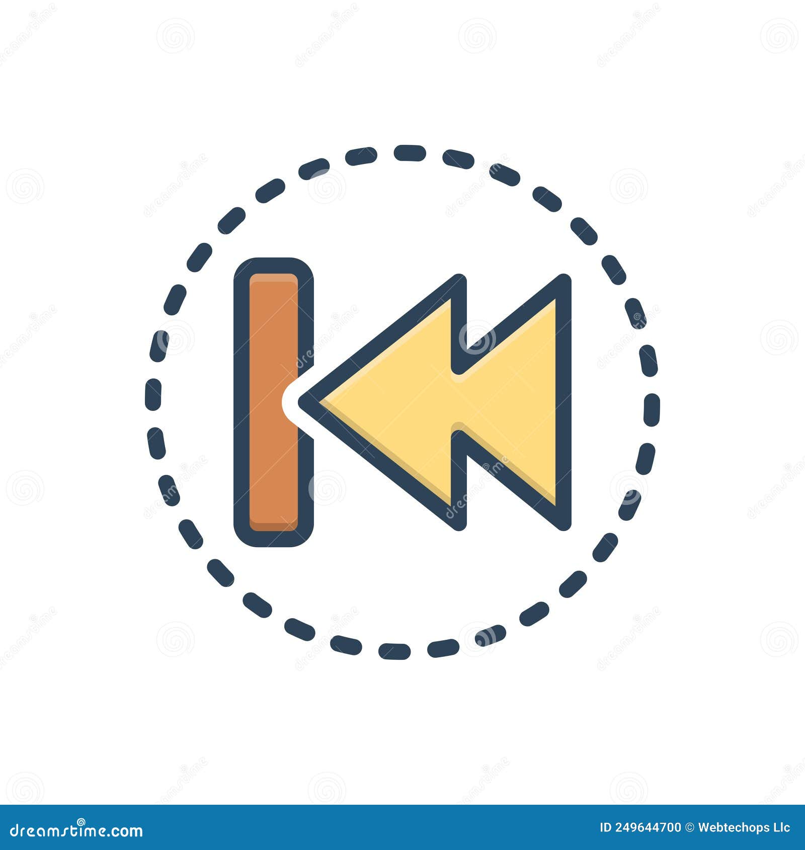 Arrow Revert Rotate Undo Replay Outline Icon. Signs And Symbols Can Be ...