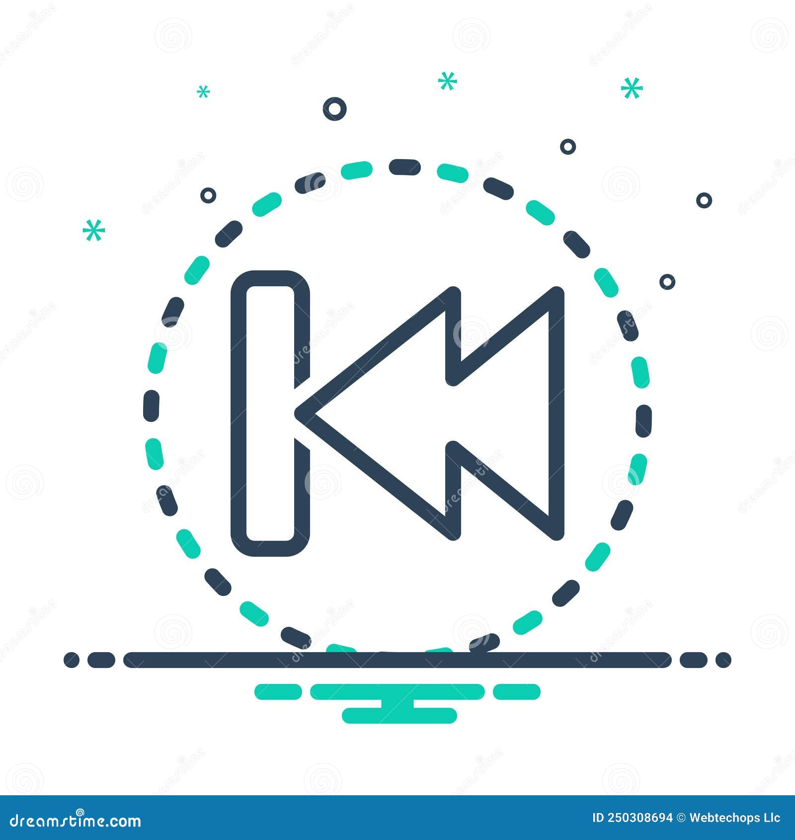 Mix Icon for Reverse, Go Back and Revert Stock Illustration ...