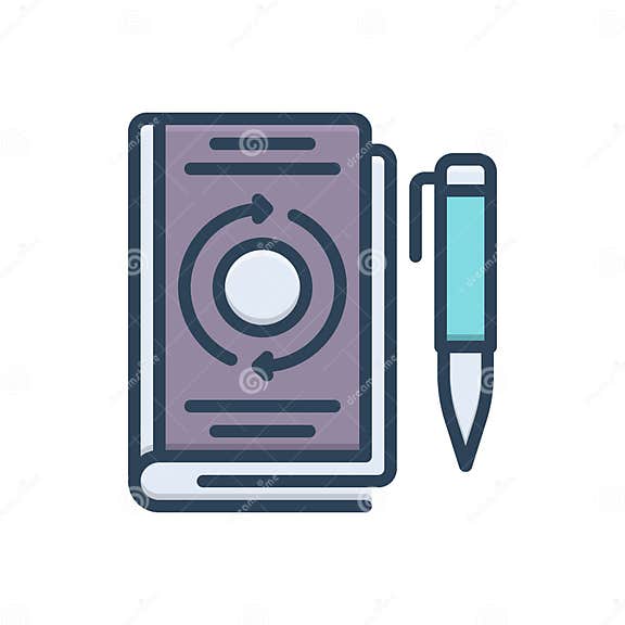 Color Illustration Icon for Revision, Amendment and Rotation Stock ...