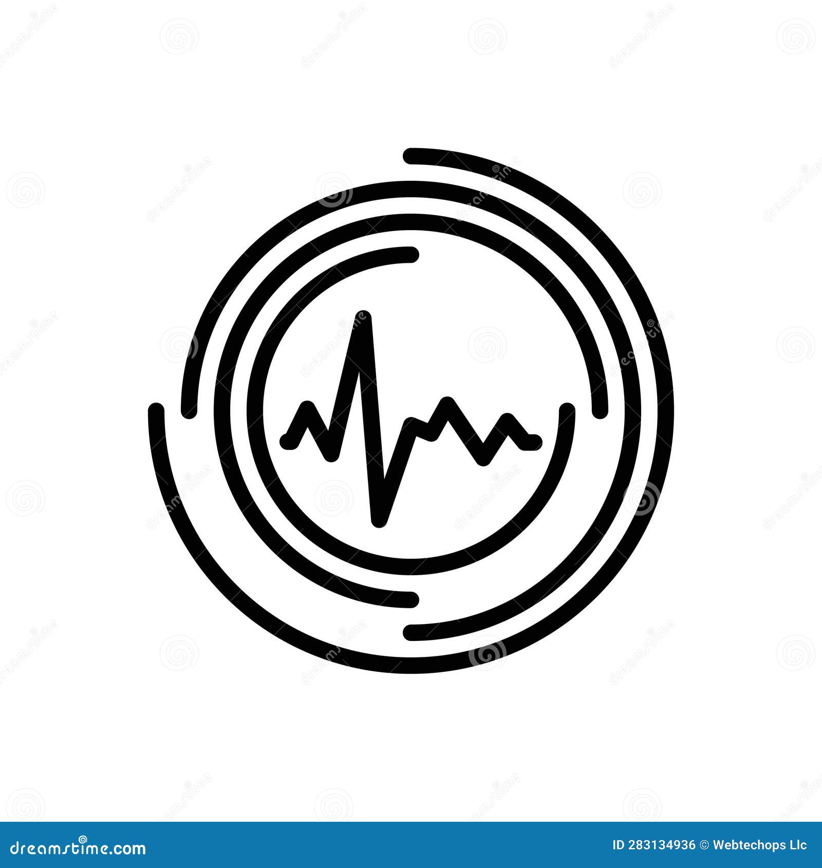 Black Line Icon for Rhythm, Cadence and Song Stock Vector ...