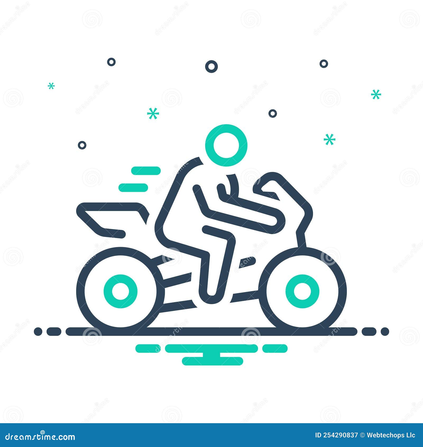 Mix Icon for Rider, Plunger and Motorcycle Stock Vector - Illustration ...