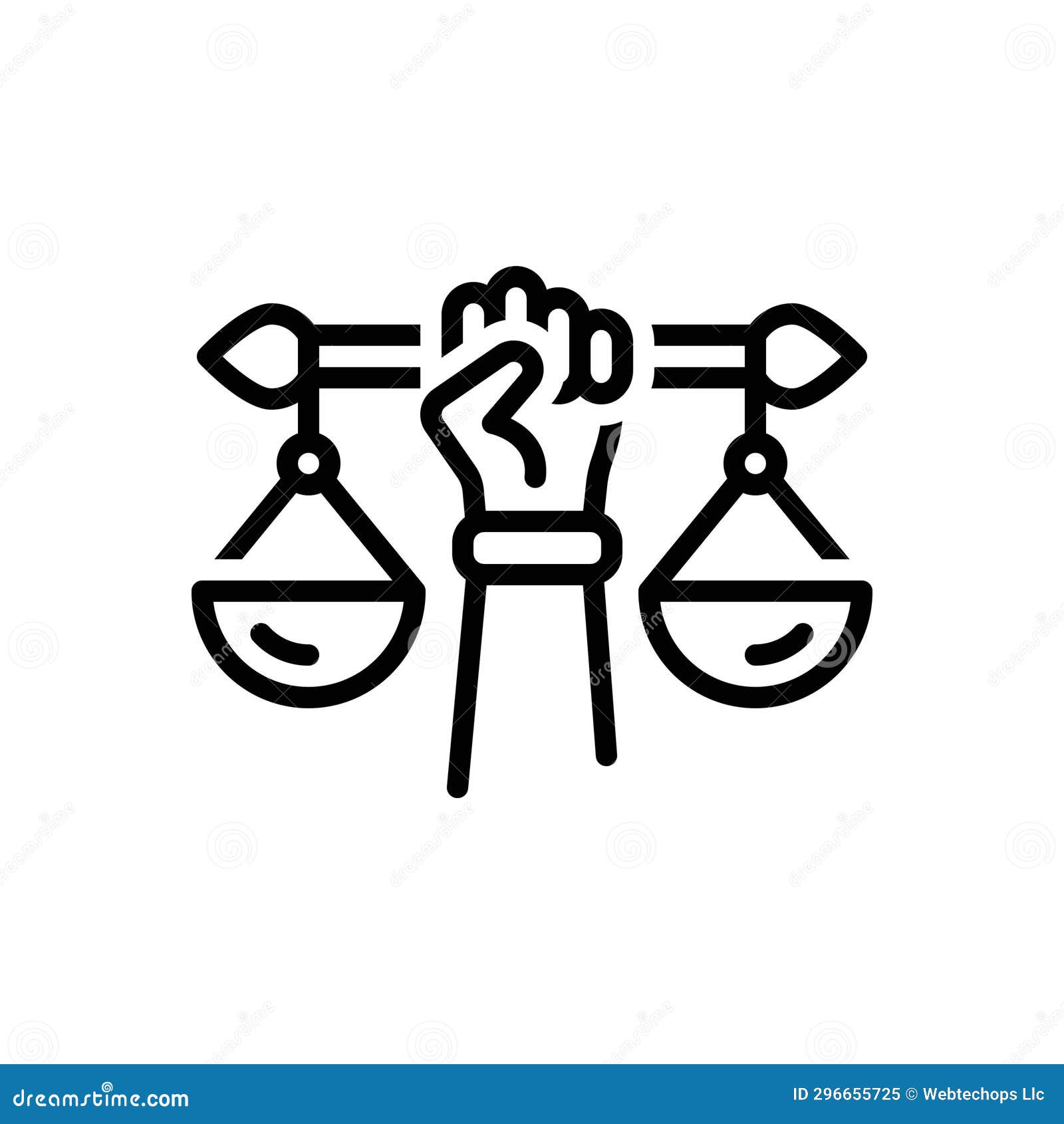 Black Line Icon for Rights, Authority and Law Stock Vector ...