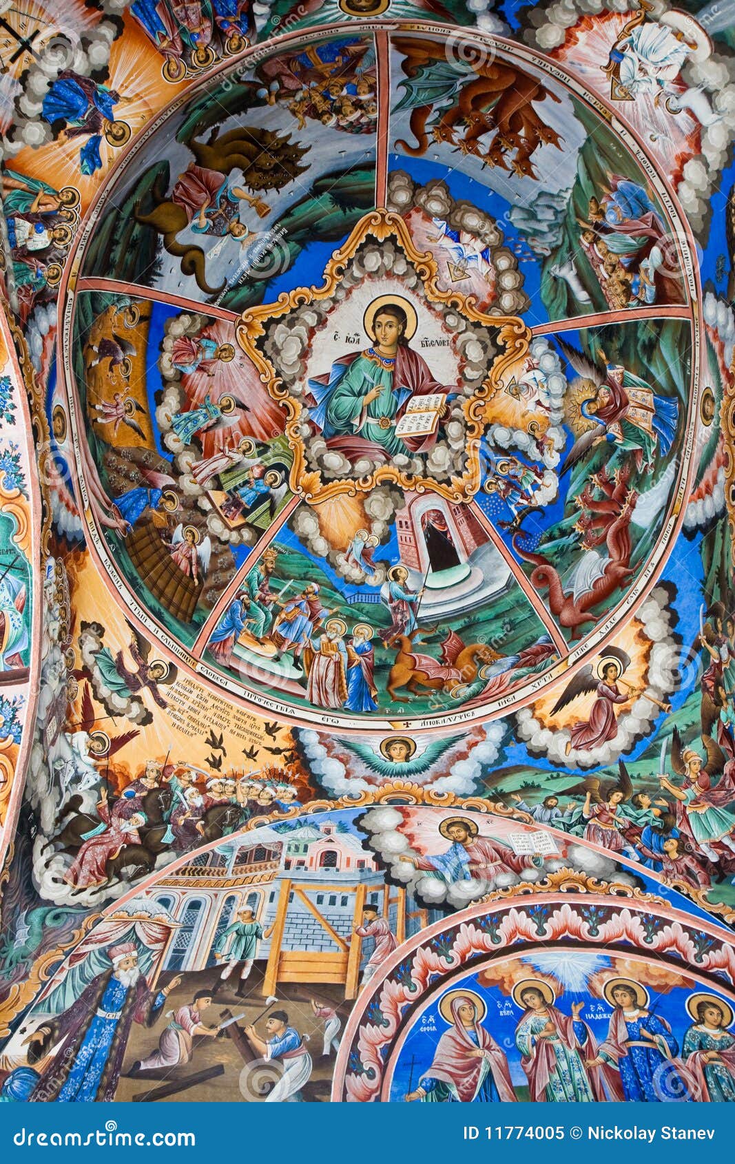 Icon in Rila Monastery stock image. Image of decoration - 11774005