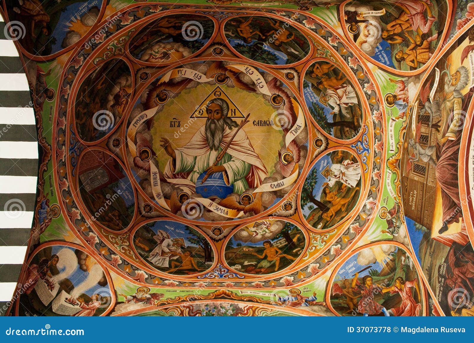 Icon in Rila Monastery stock photo. Image of landmark - 37073778