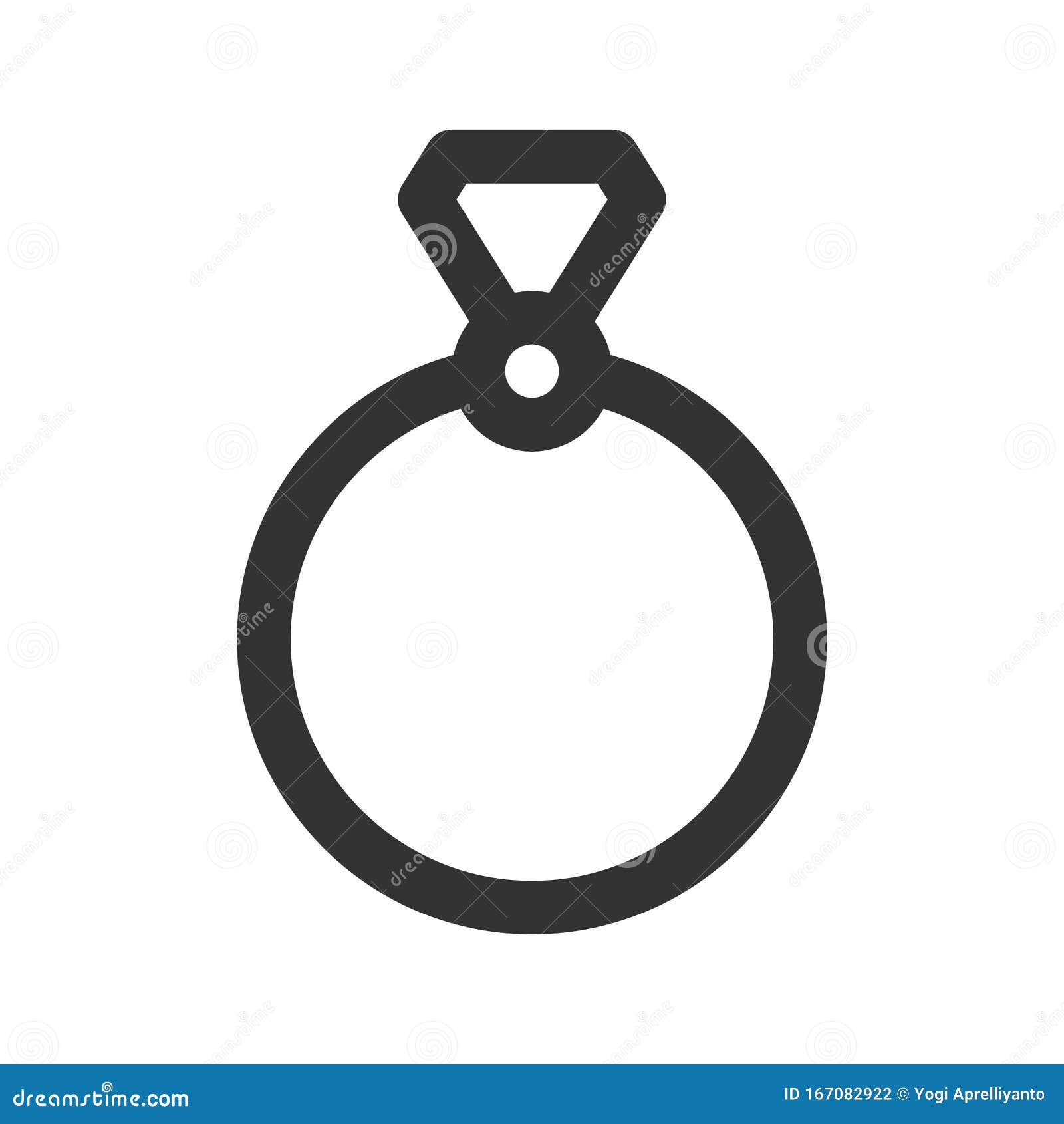 Icon Ring in Outline Style. Vector Illustration and Editable Stroke ...