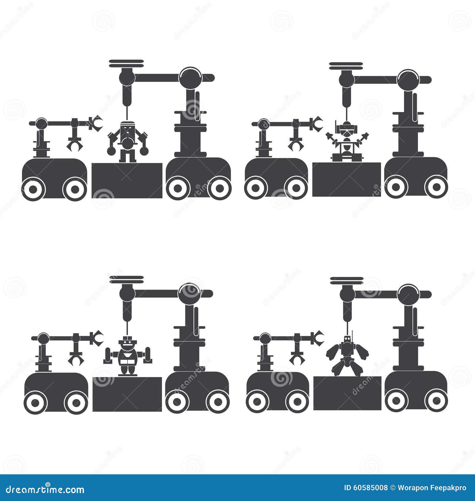 Icon robot stock vector. Illustration of construction - 60585008