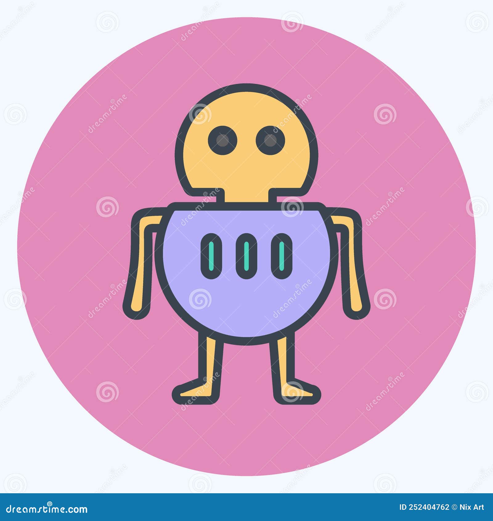 Icon Robot. Suitable for Programming Symbol. Color Mate Style. Simple Design Editable. Design ...