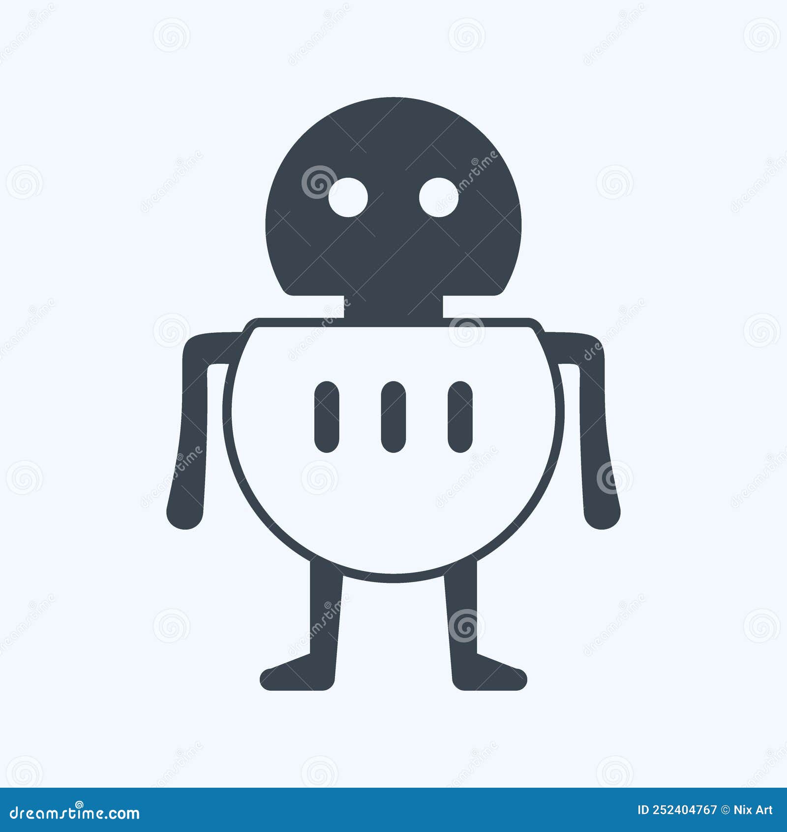 Icon Robot. Suitable for Programming Symbol. Glyph Style. Simple Design ...