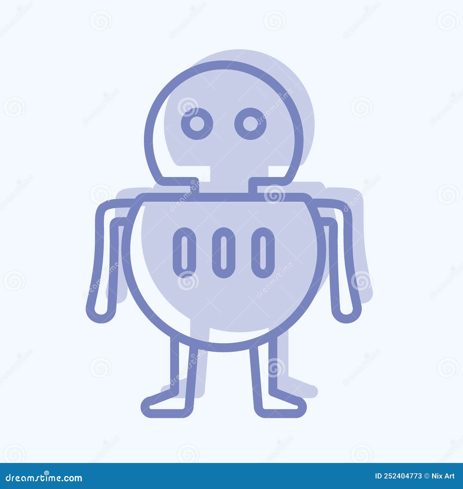 Icon Robot. Suitable for Programming Symbol. Two Tone Style. Simple Design Editable. Design ...