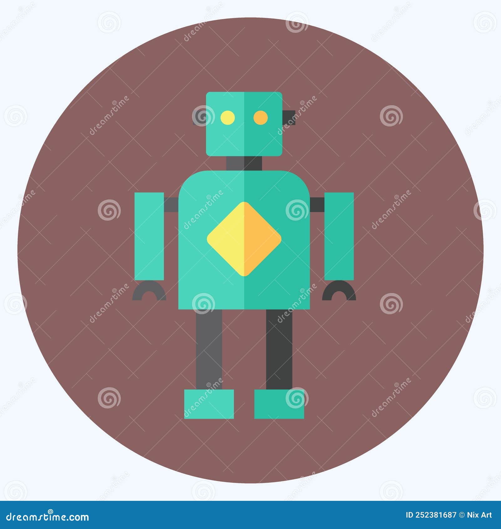 Icon Robotics. Suitable for Data Analytics Symbol. Flat Style. Simple ...