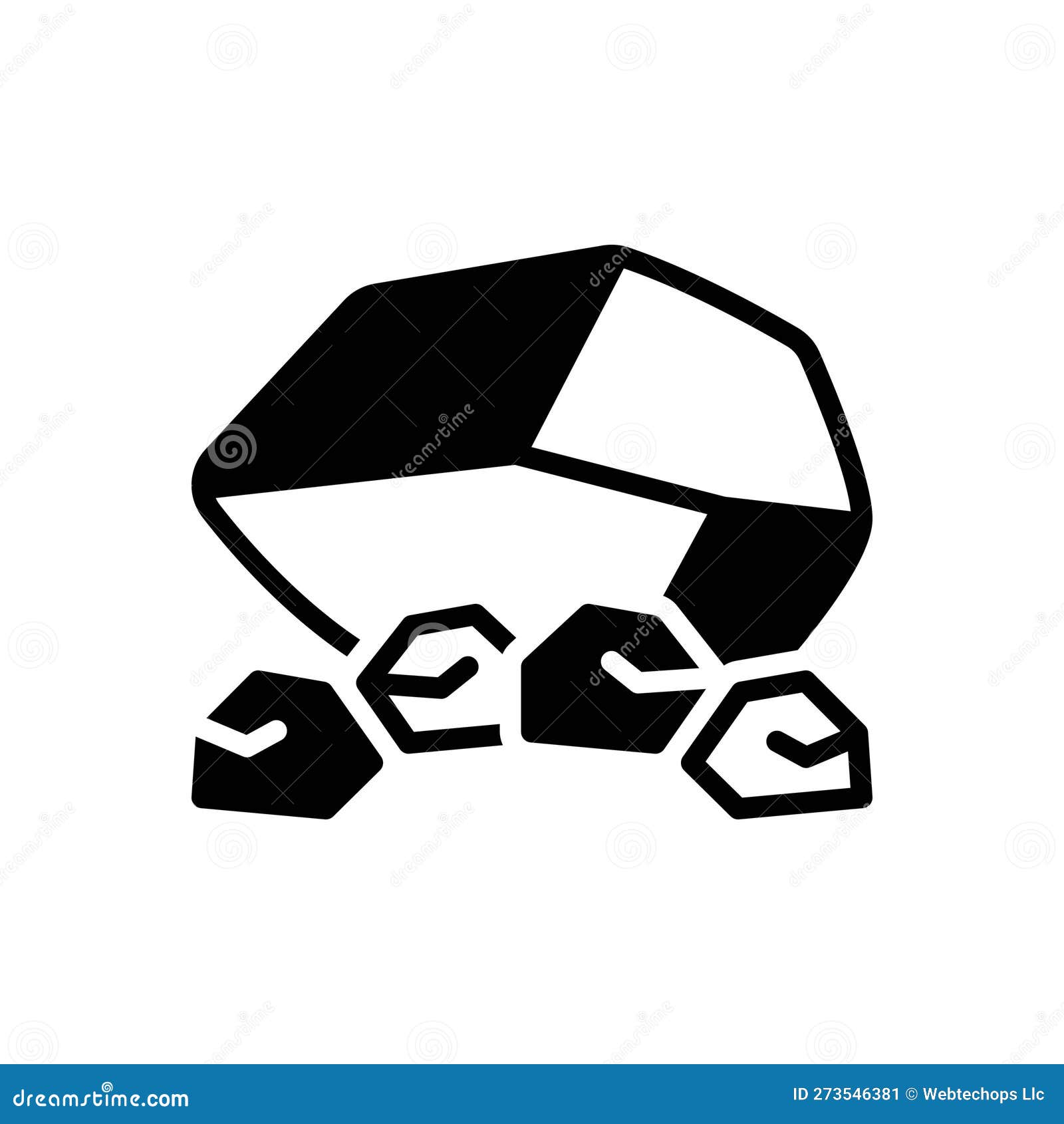 Black Solid Icon for Rocks, Cliff and Boulders Stock Vector ...