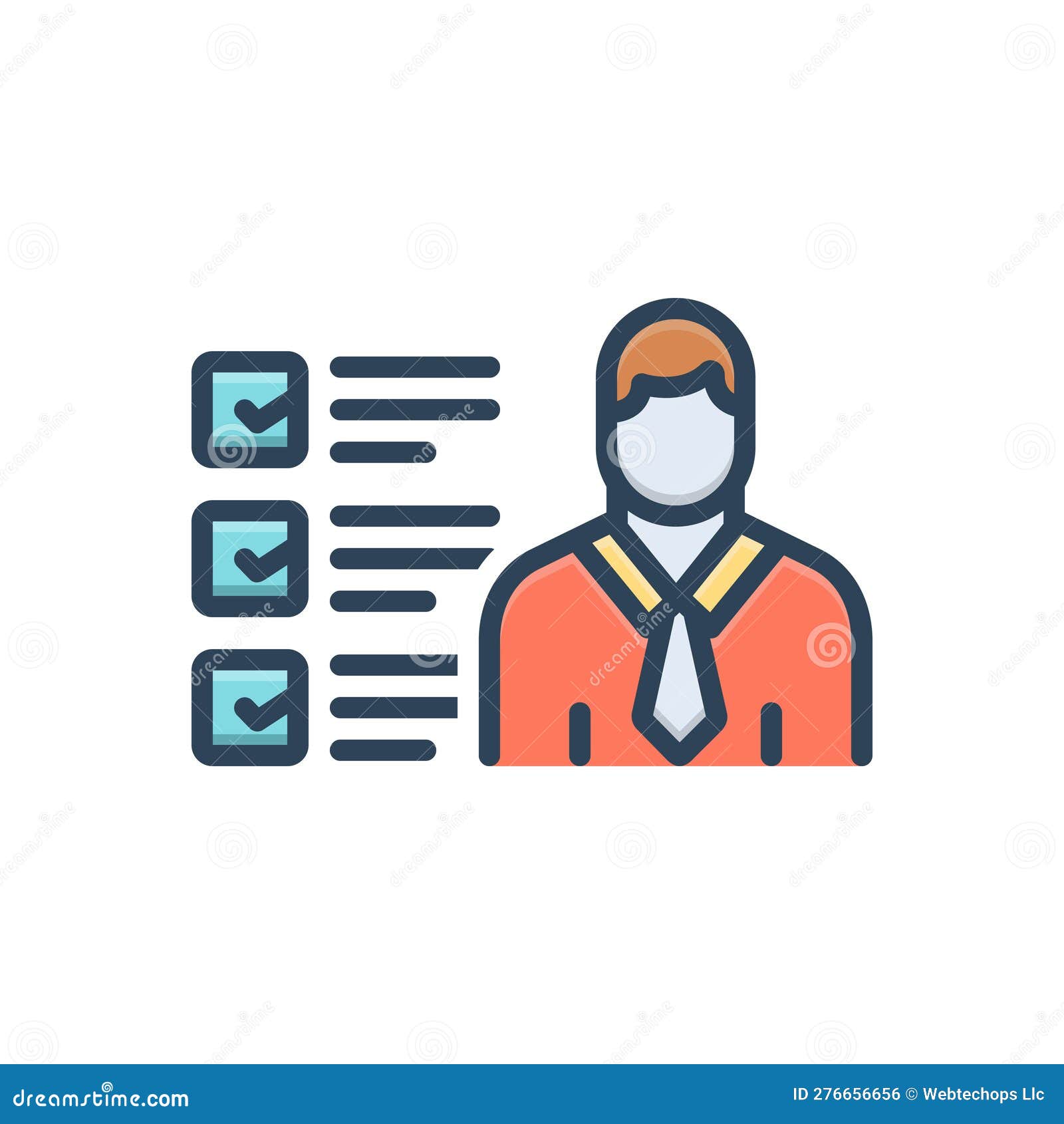 Color Illustration Icon for Role, Managerial and Function Stock ...