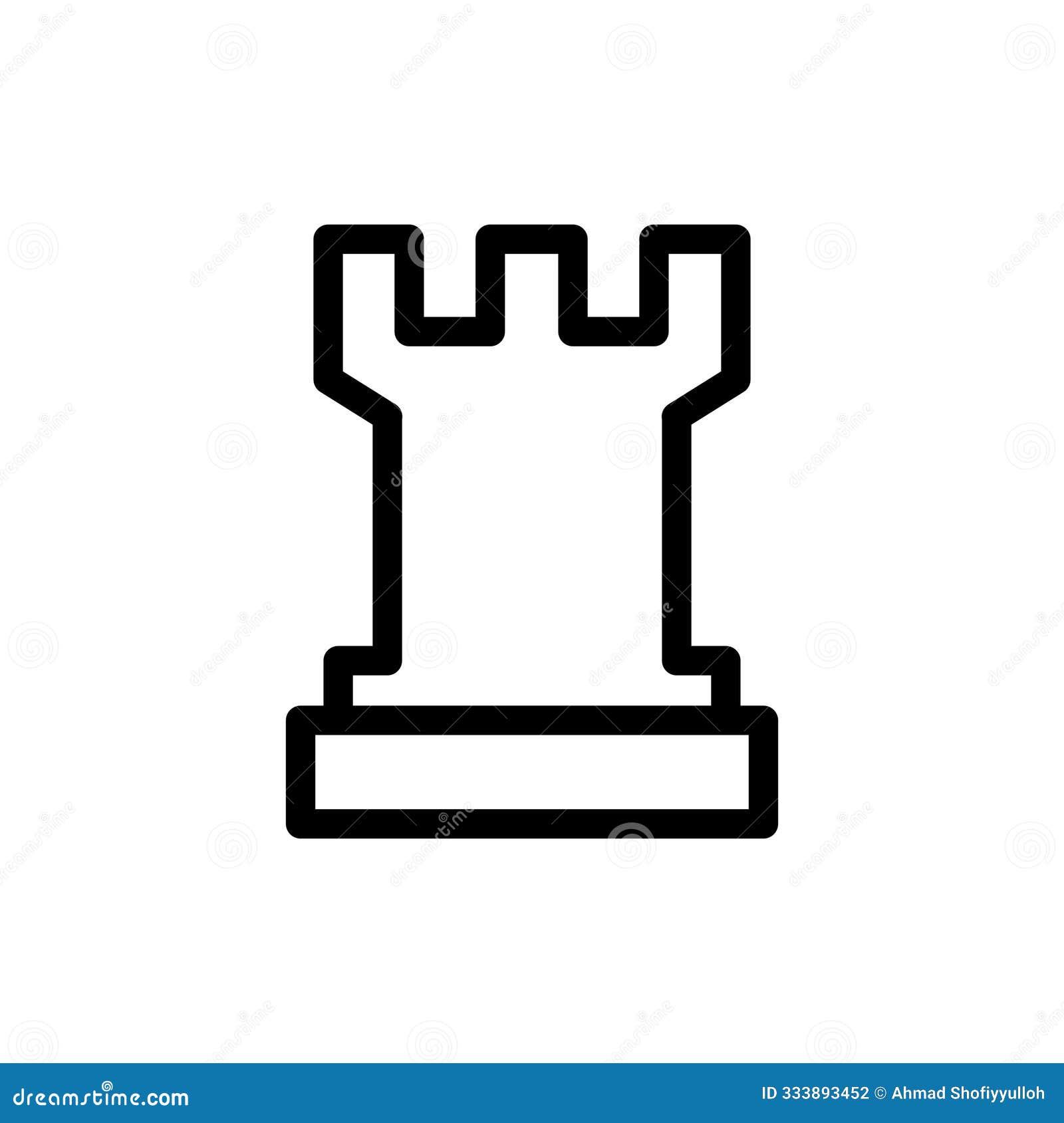 Icon Rook And Pawn Chess Piece Symbol Design Cartoon Vector ...