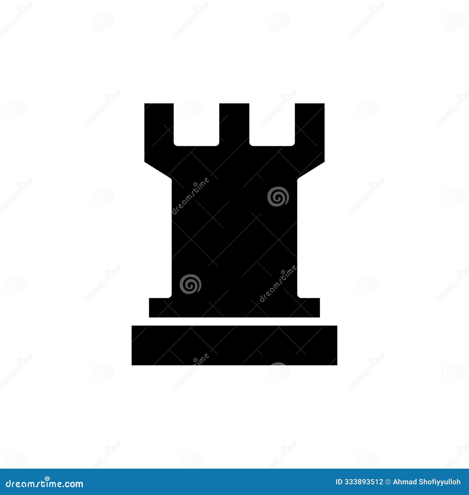 Icon Rook And Pawn Chess Piece Symbol Design Cartoon Vector ...