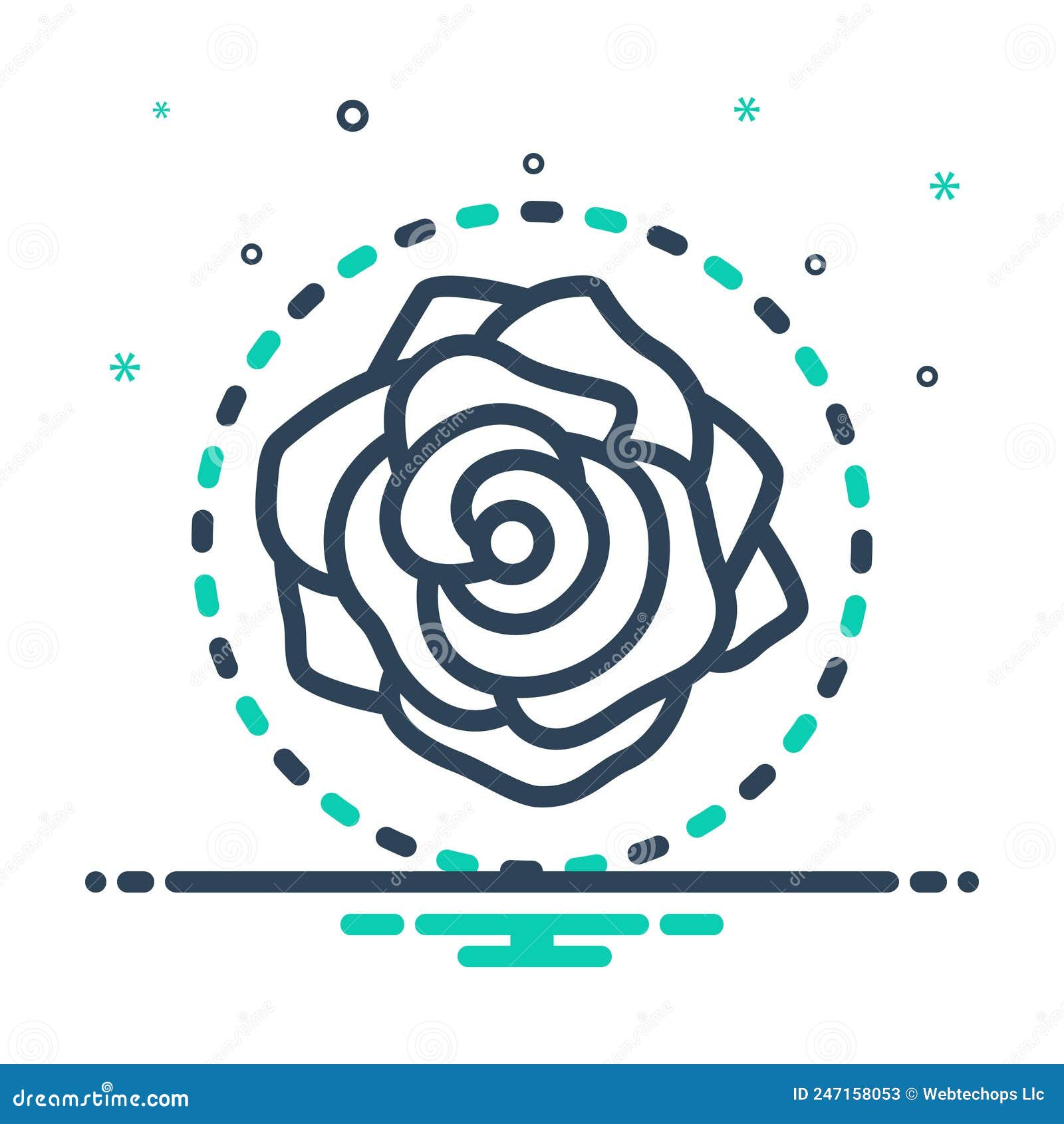 Mix Icon for Rose, Rosa and Petals Stock Vector - Illustration of icon ...