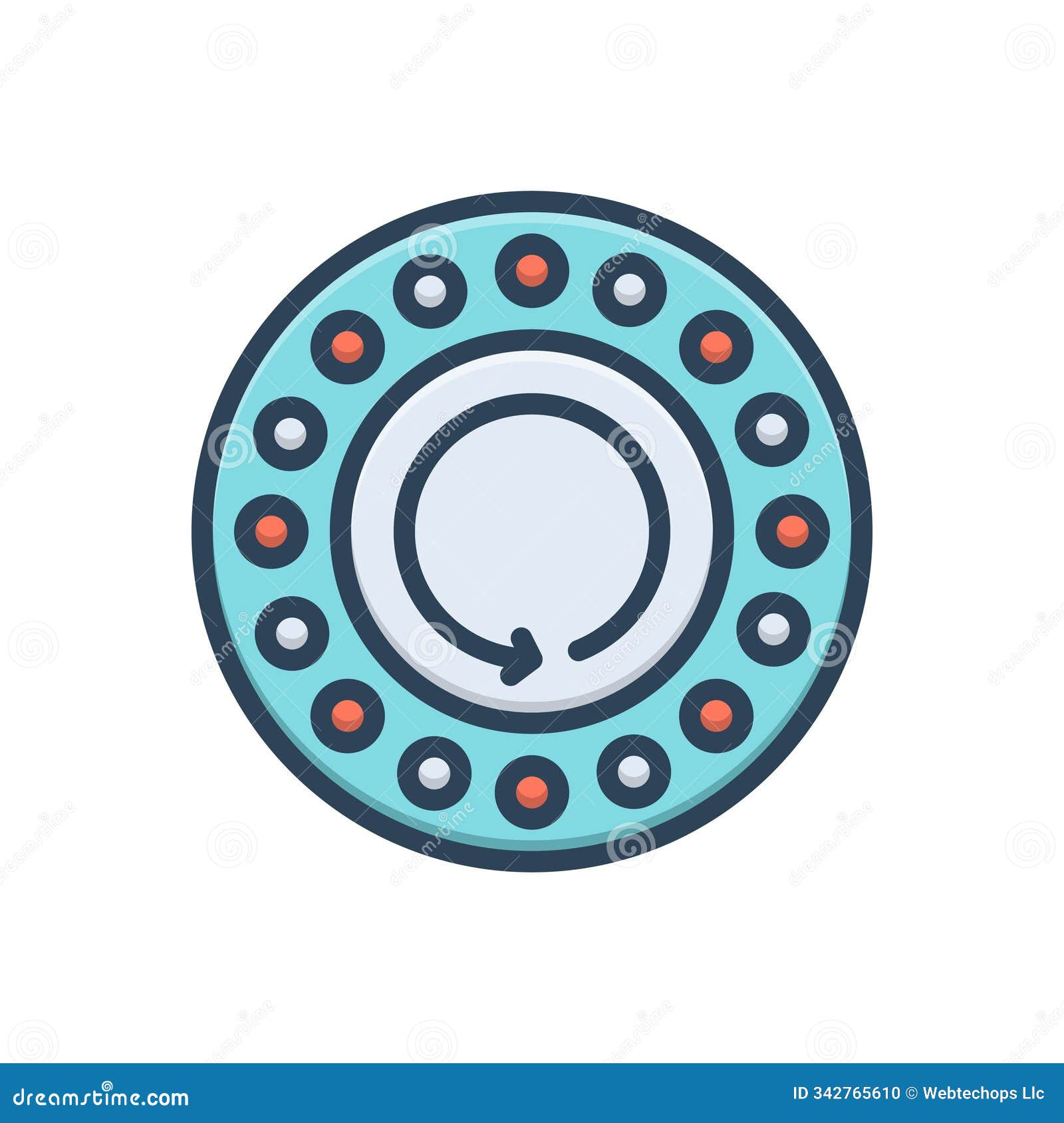Color Illustration Icon for Rotary, Circulating and Rolling Stock ...