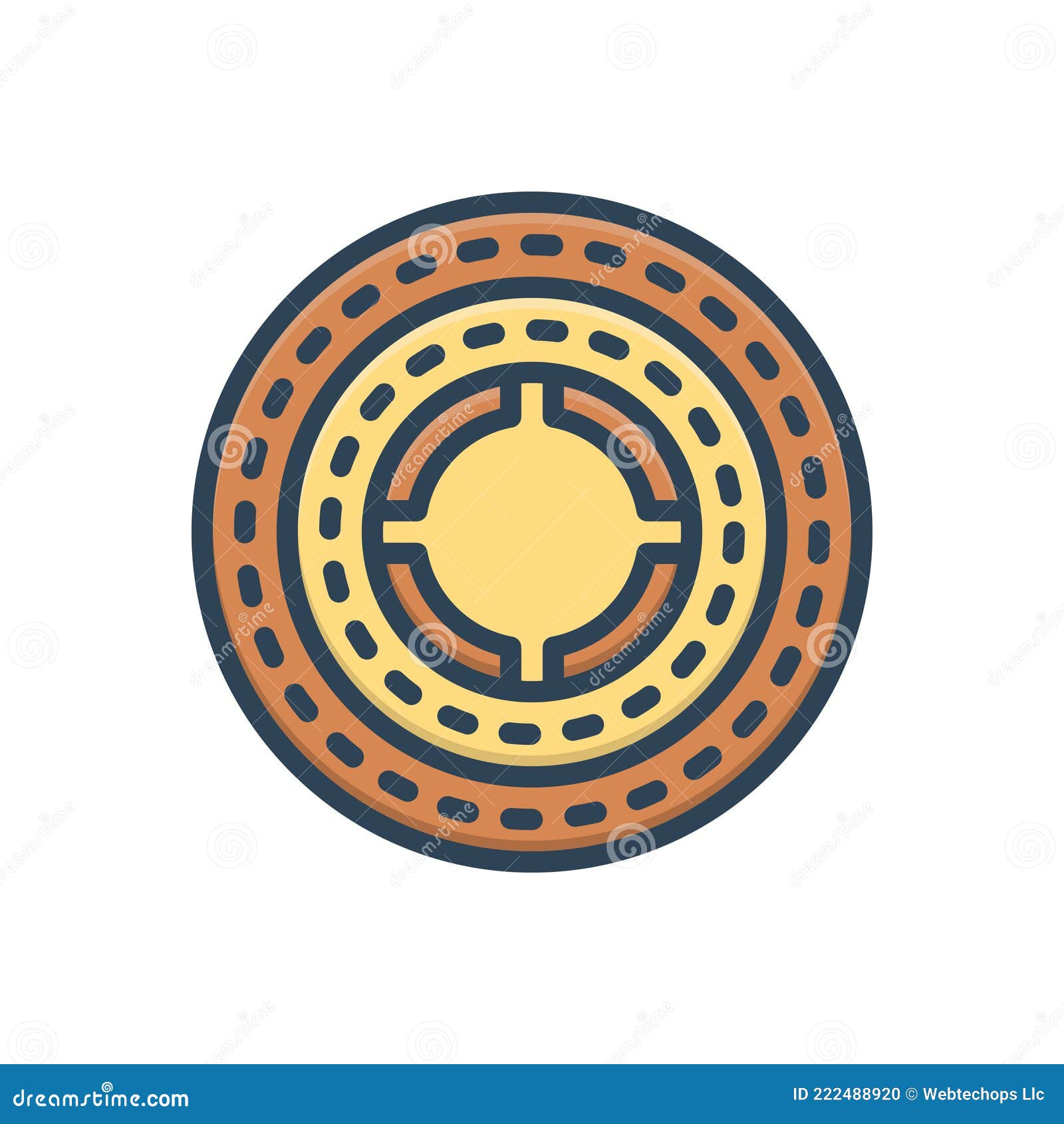 Color Illustration Icon for Round, Circular and Annular Stock ...