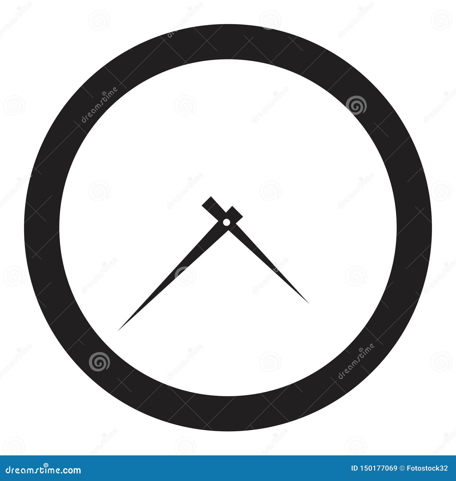 Icon Round Hours in a Flat Style Stock Illustration - Illustration of ...