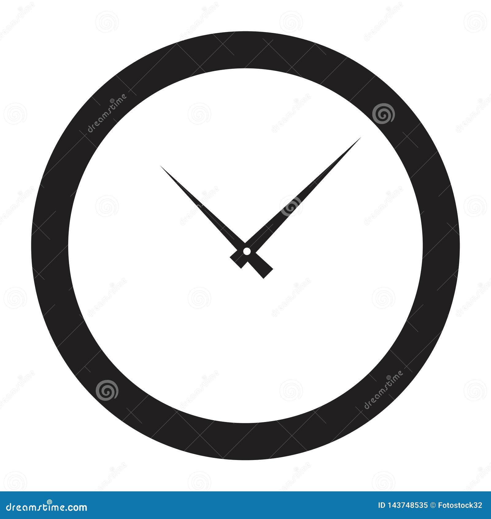 Icon Round Hours in a Flat Style Stock Vector - Illustration of circle ...