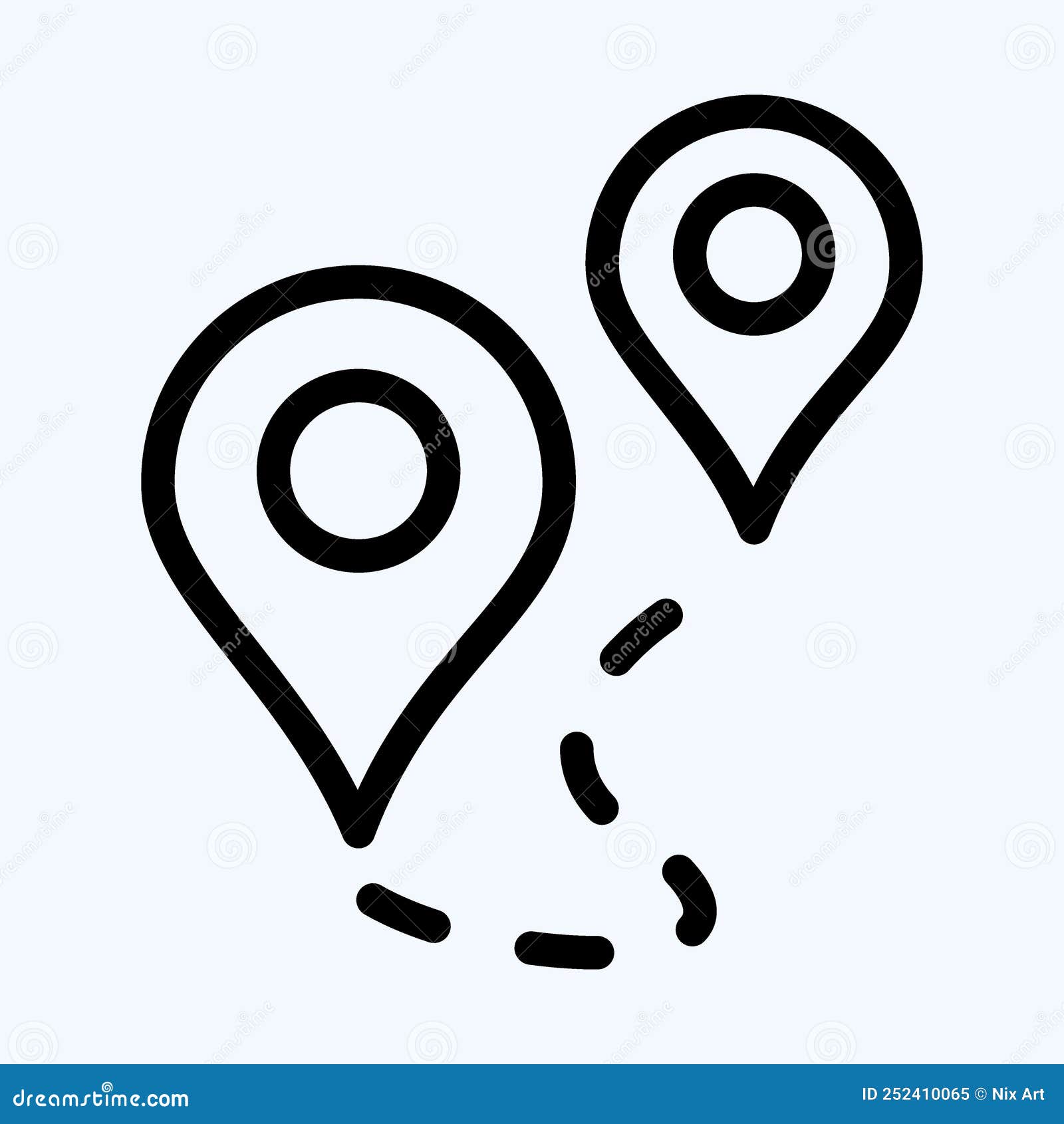 Icon Route. Suitable for Education Symbol. Line Style. Simple Design ...