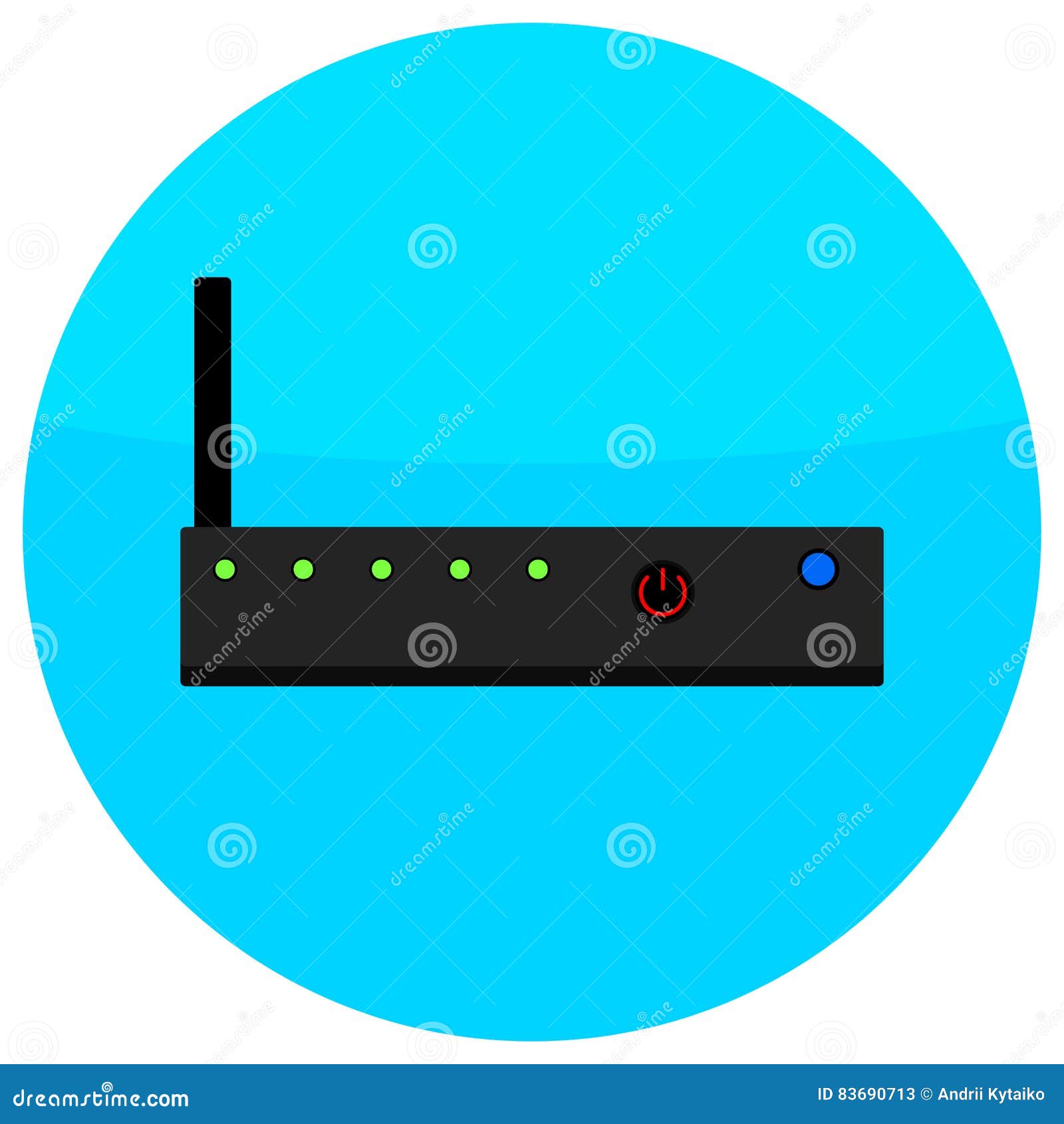Icon router flat stock vector. Illustration of connection - 83690713