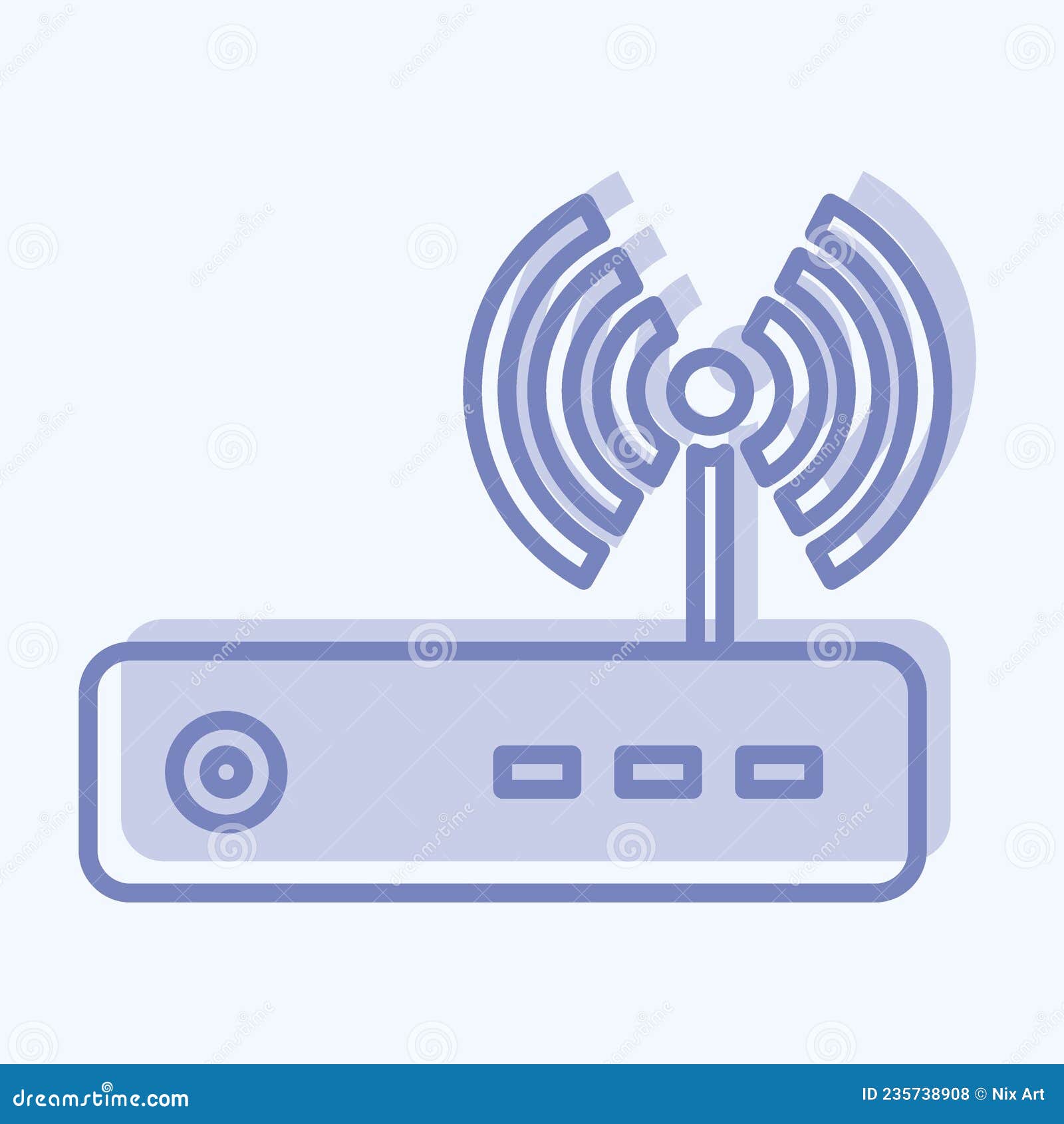 Icon Router - Two Tone Style,Simple Illustration,Editable Stroke Stock ...