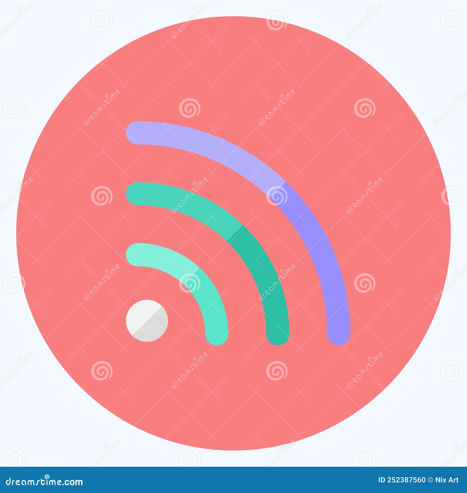 Icon Rss Feed. Suitable for Education Symbol. Flat Style. Simple Design ...