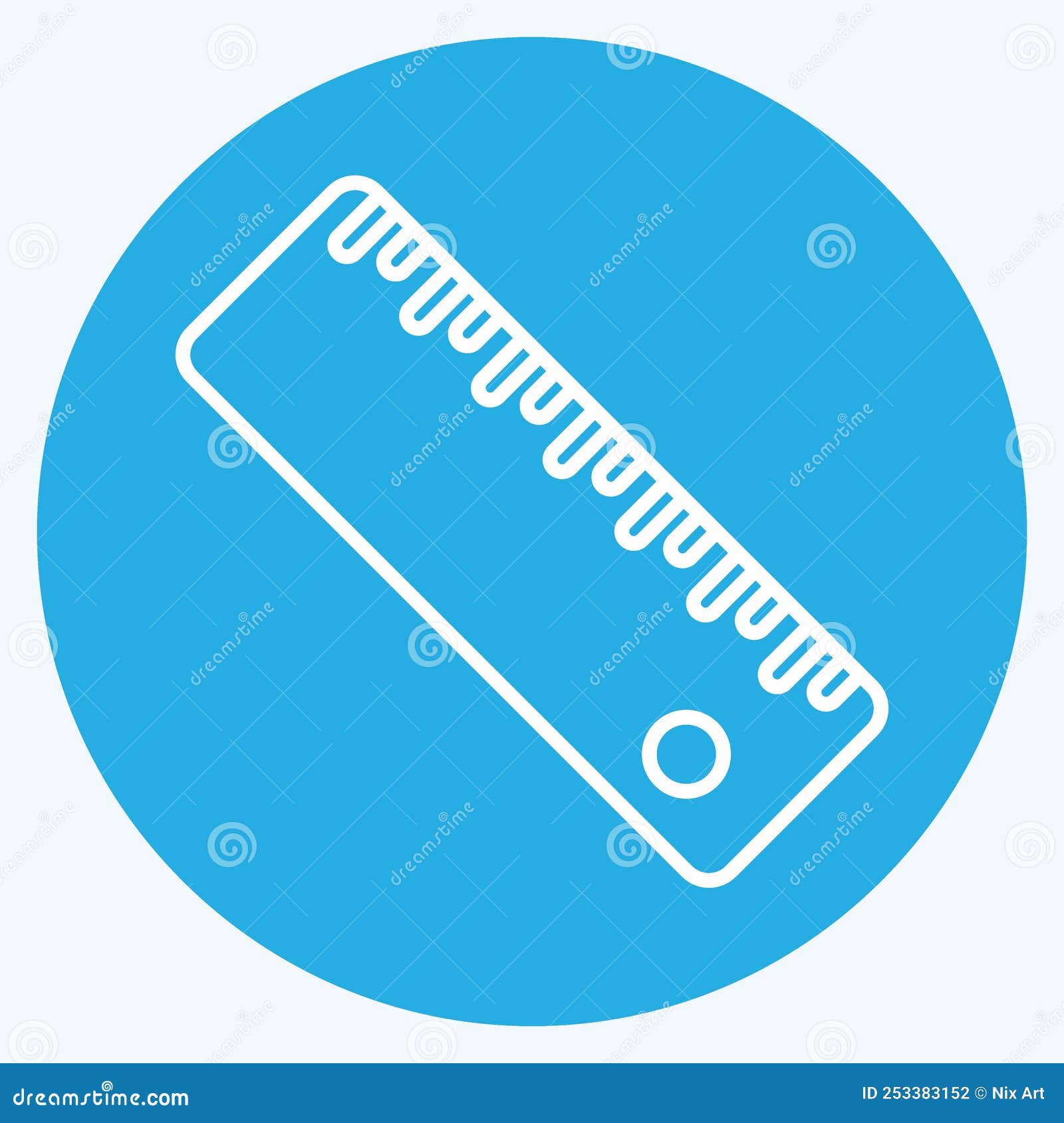 Icon Ruler. Suitable for Education Symbol. Blue Eyes Style. Simple ...